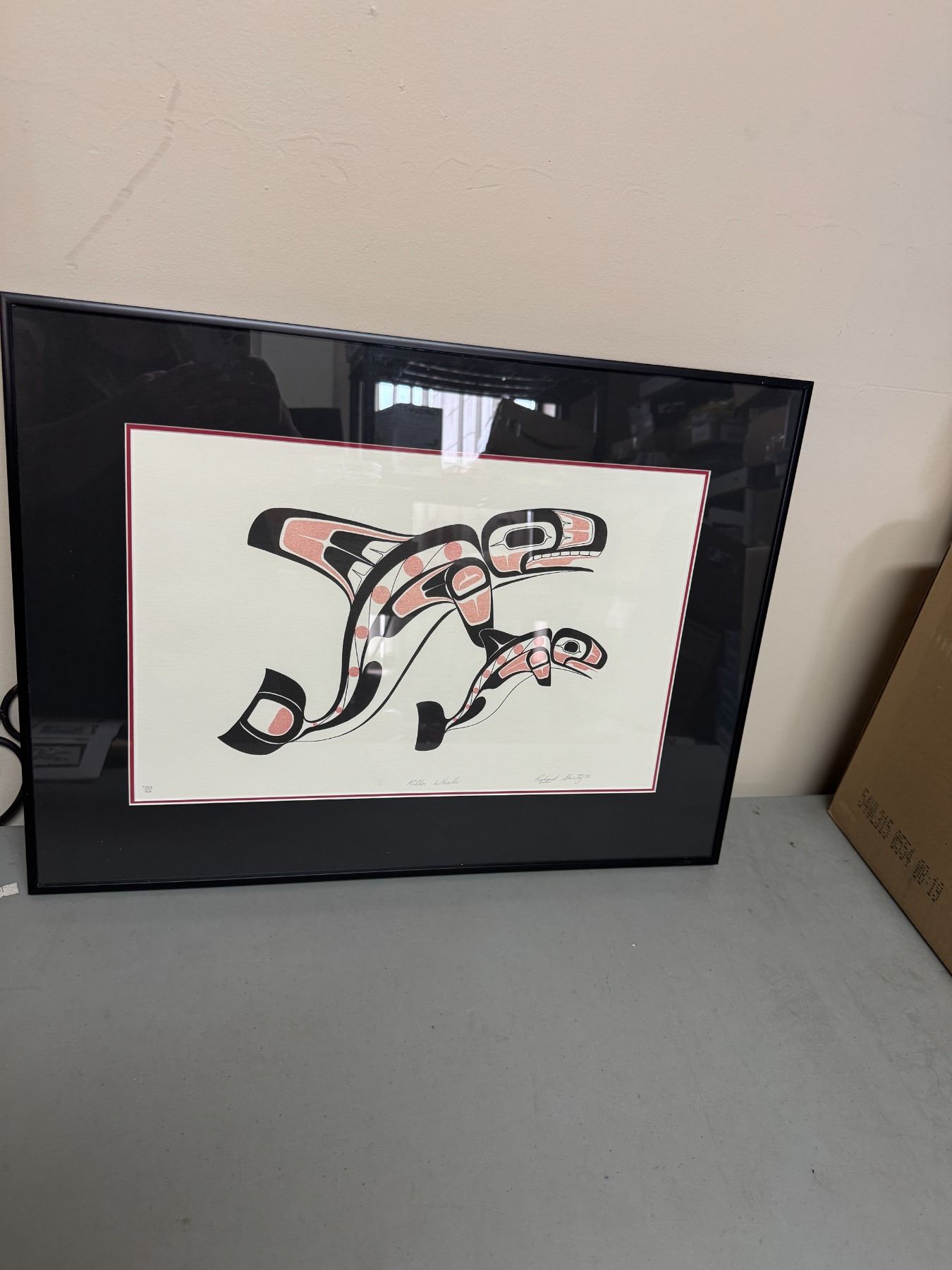 Richard Shorty killer whale 53/517 x 23" framed