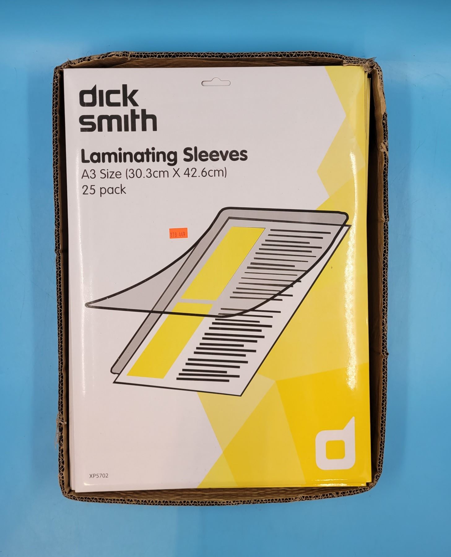 New Dick Smith 25 Pack A3 Size Laminating Sleeves (30.3cm x 42.6cm)