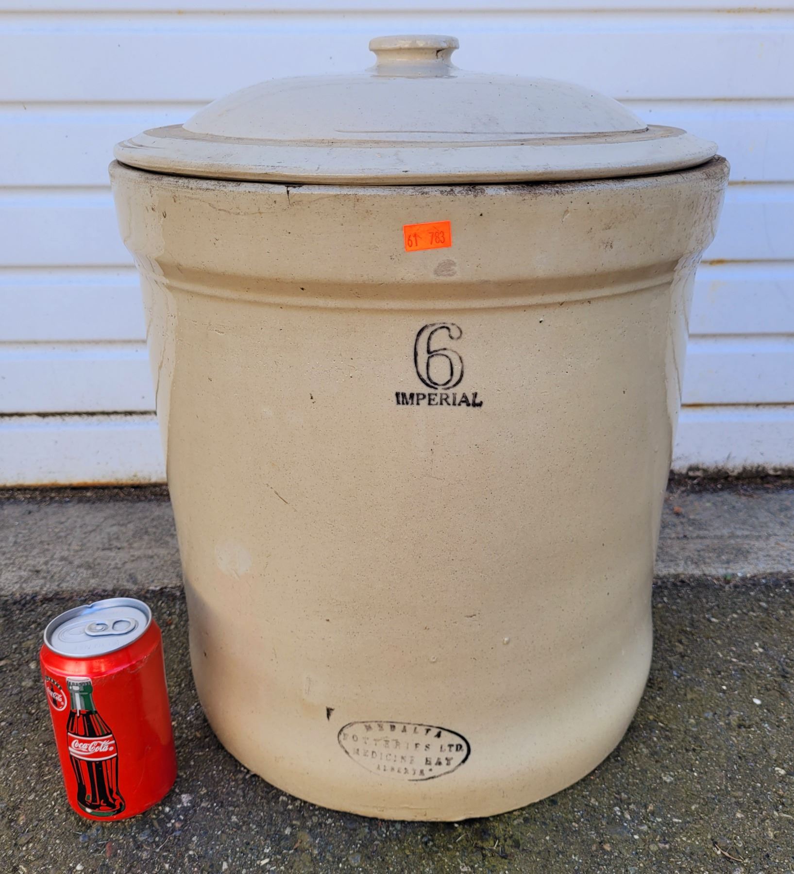 Medalta Potteries Ltd. 6 Gallon Stoneware Crock