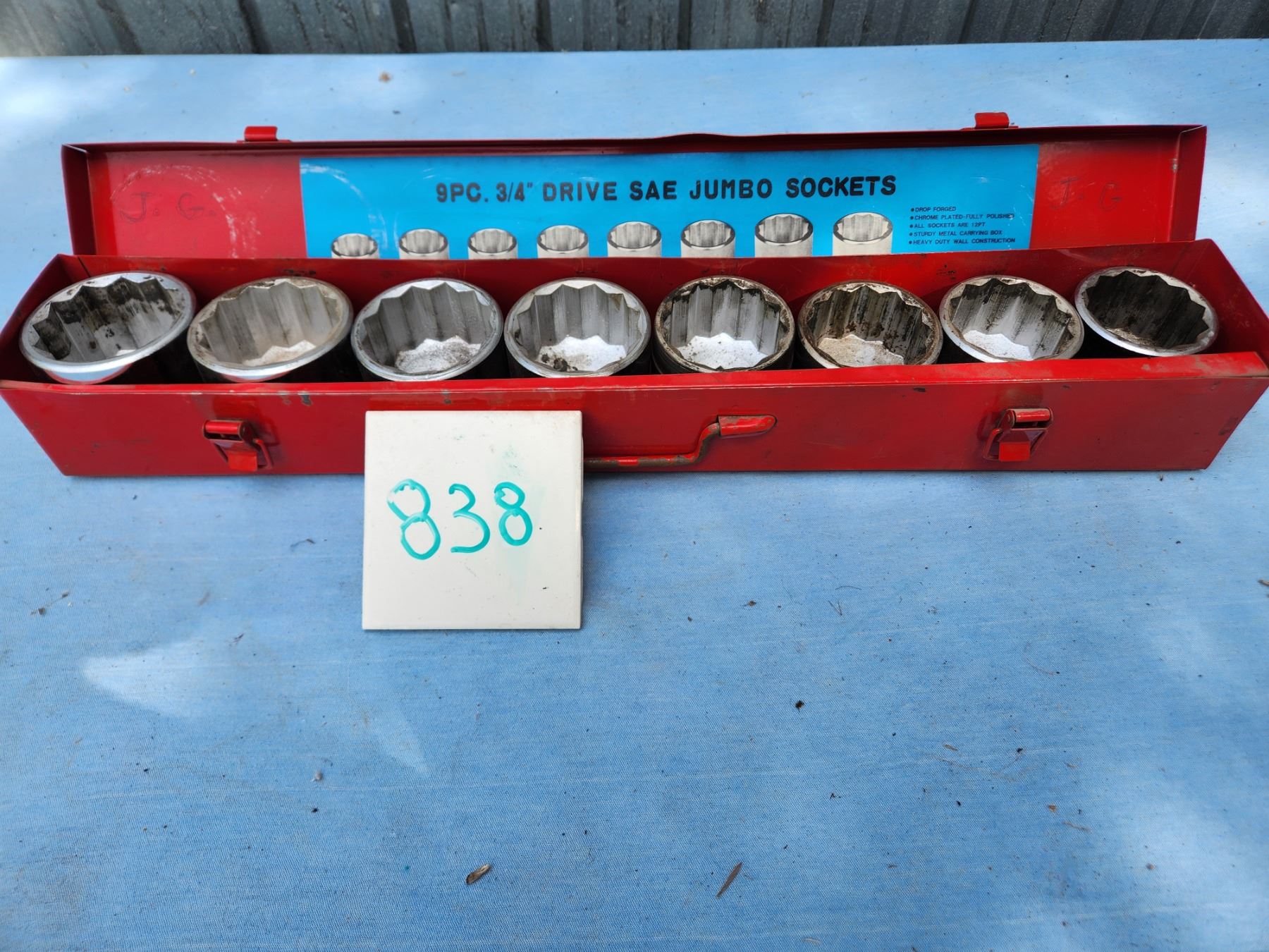 9 piece 3/4 inch Drive Jumbo Socket Set - Schmalz Auctions
