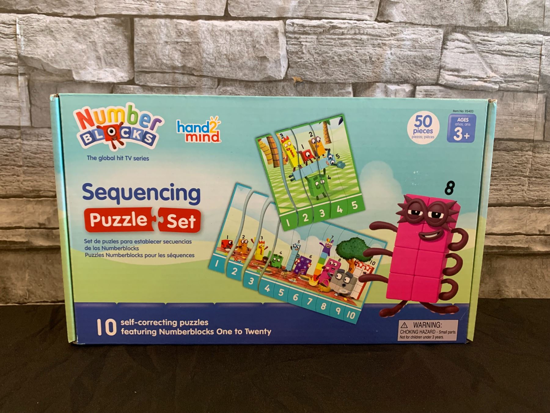 Number Blocks Hand 2 Mind Sequencing Puzzle Set 10 Self Correcting