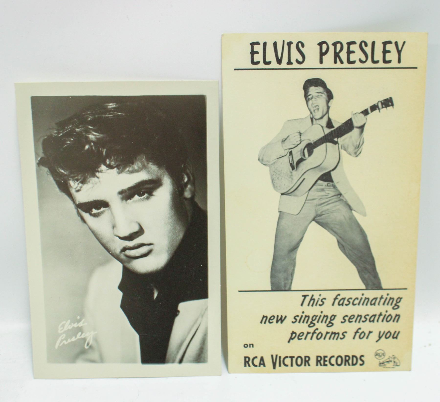 PAIR 1950S ELVIS PRESLEY PROMO PICTURES