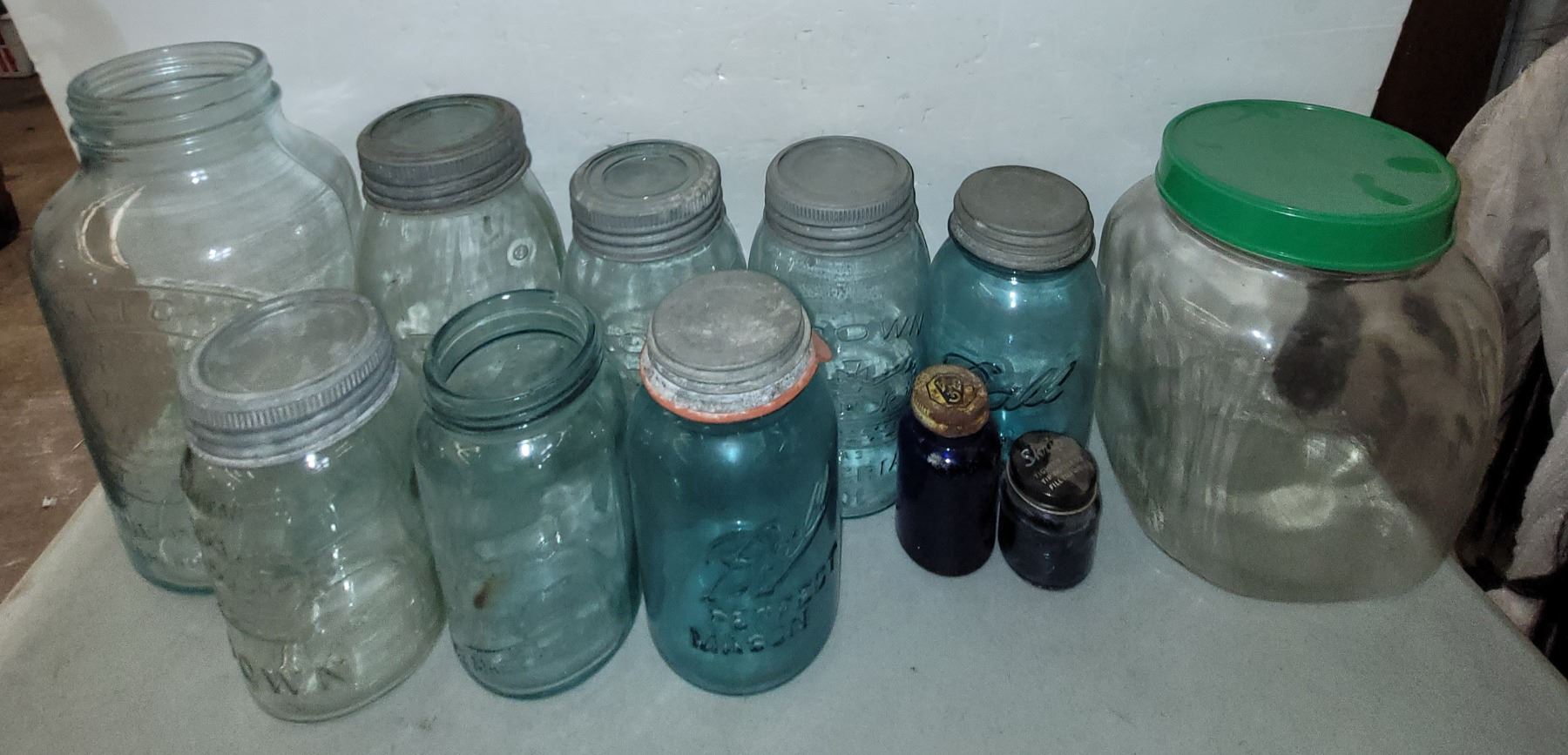 Lot of Various Vintage Glass Jars