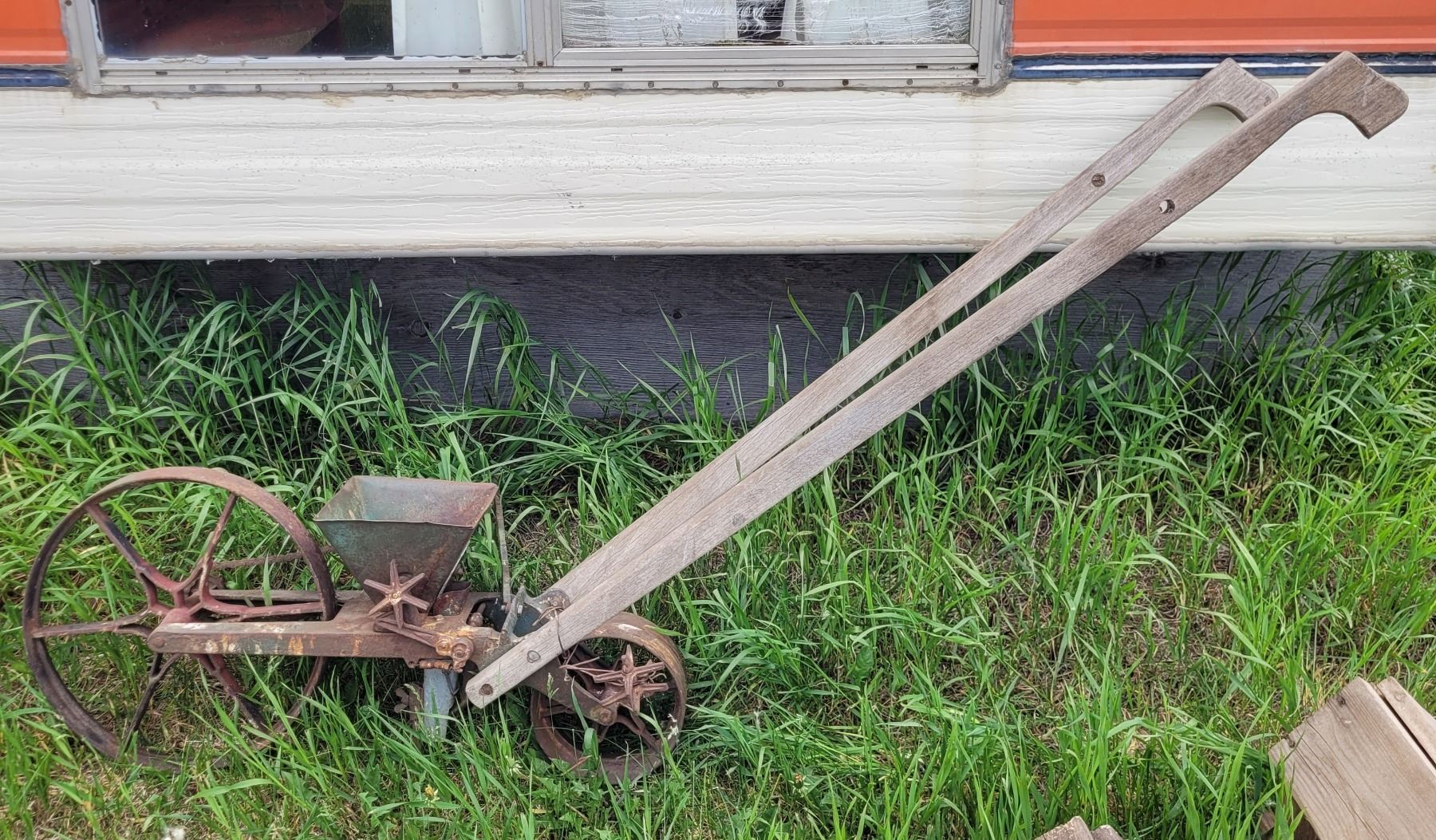 Antique Vintage Push Seeder Planter
