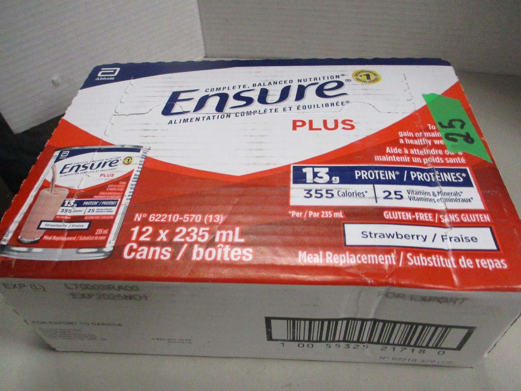 ENSURE STRAWBERRY PLUS (12 CANS X 235 ML) - CASE