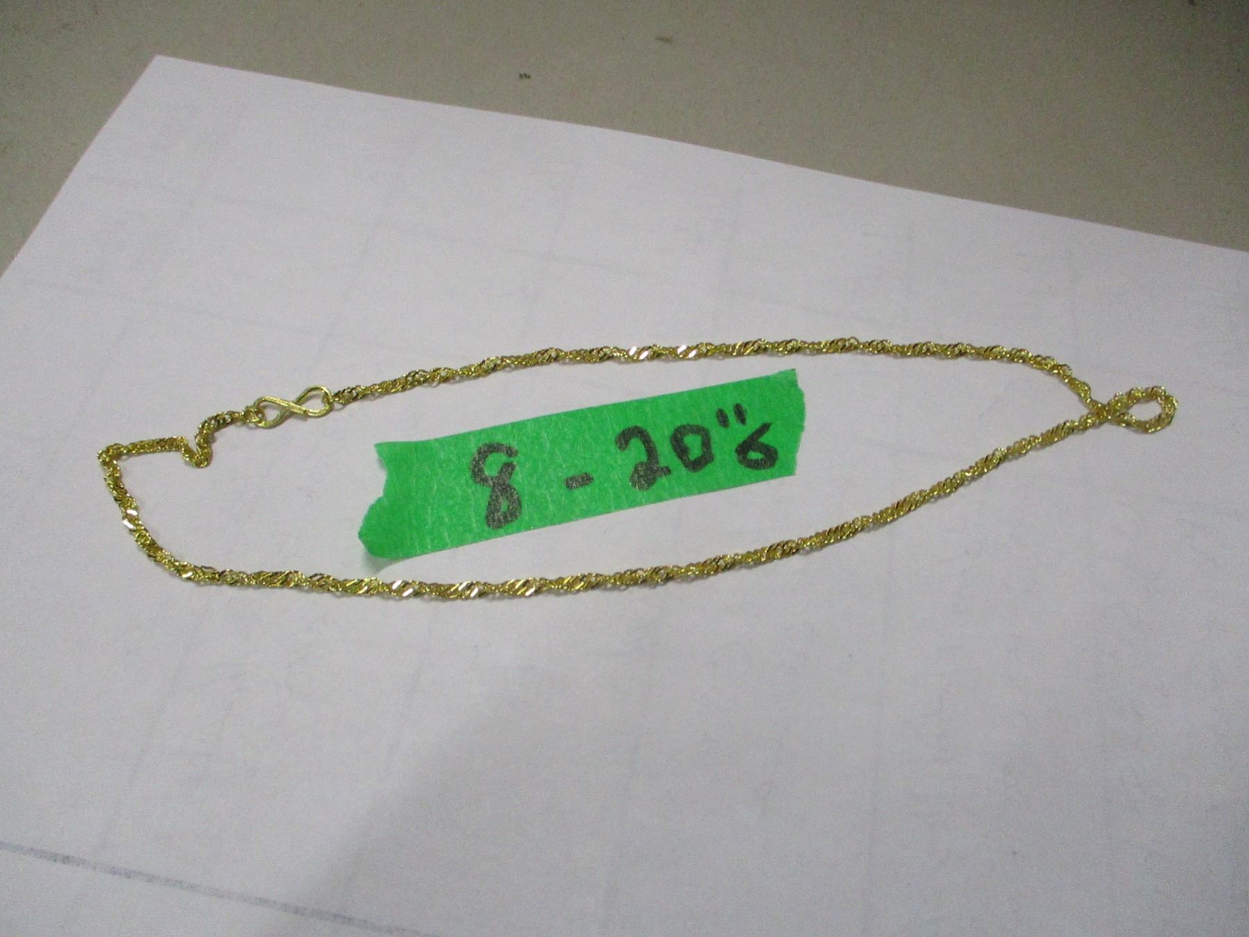 20" GOLD COLOR NECKLACE