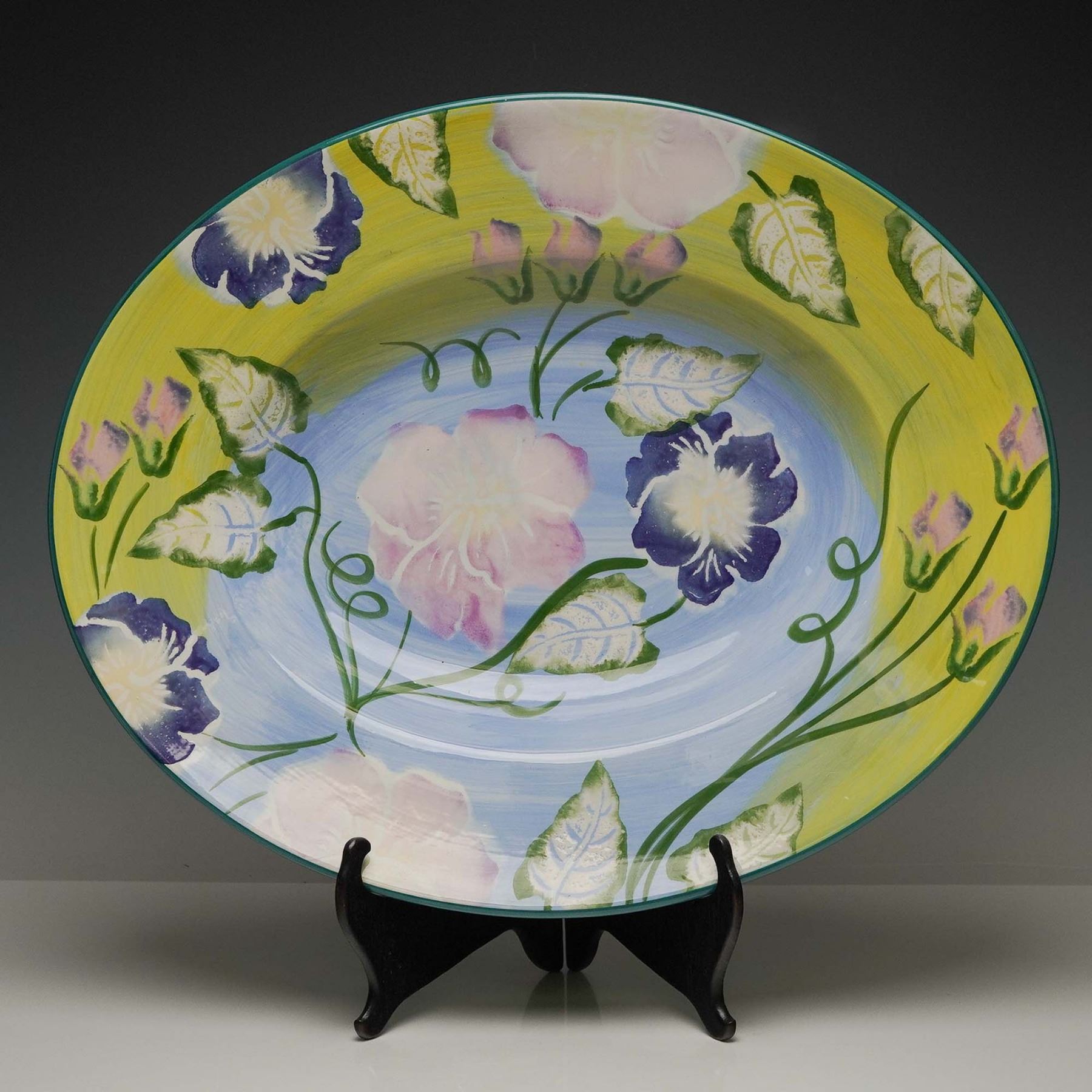 CIC Hand-Painted Ceramic Platter