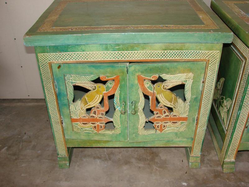 Painted Parrot Theme End Table