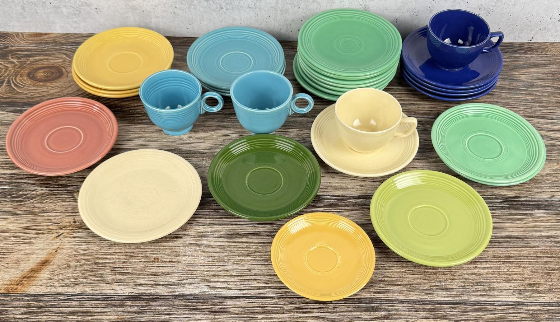 Vintage Fiesta Fiestaware Cups and Saucers