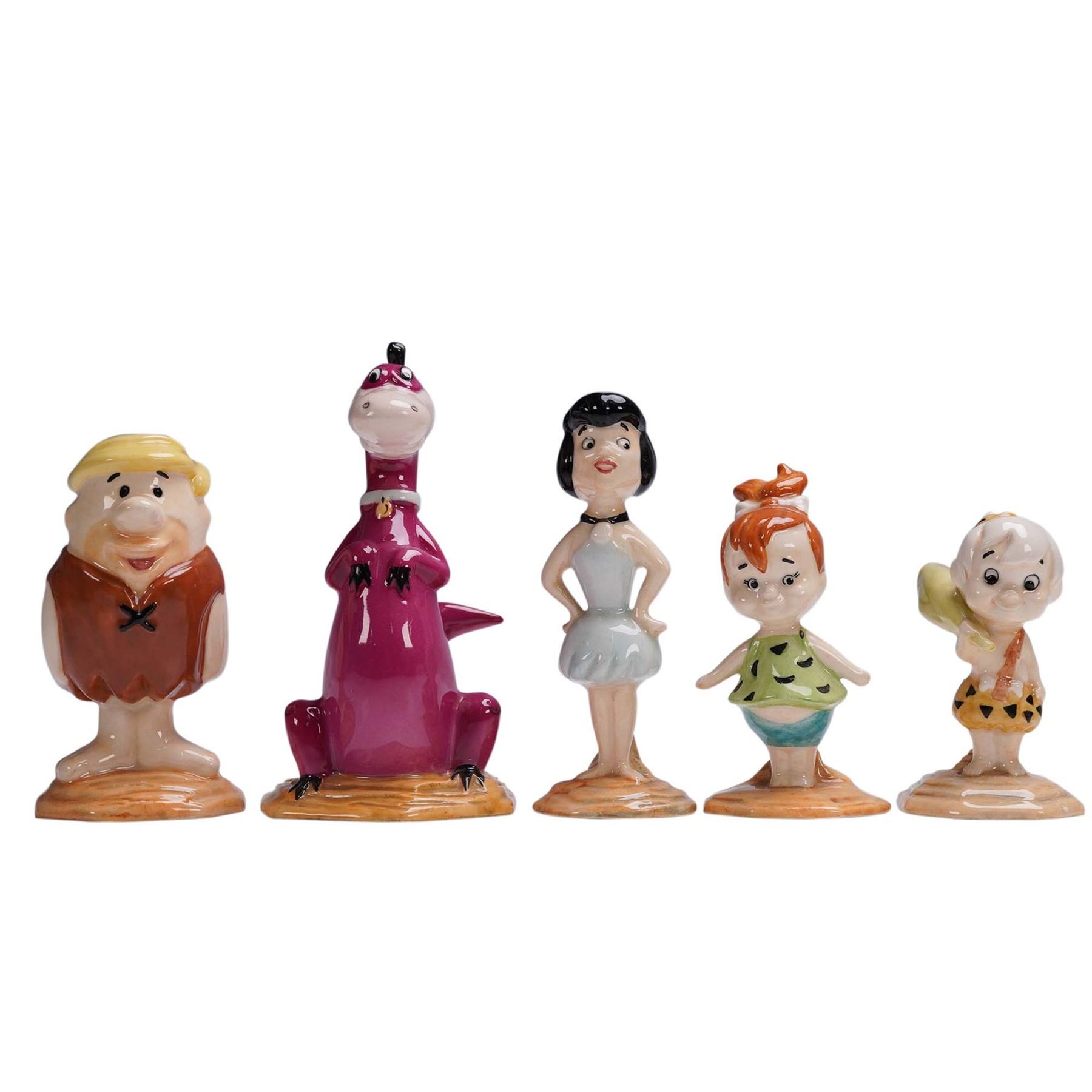 5pc Royal Doulton John Beswick Figurines, The Flintstones
