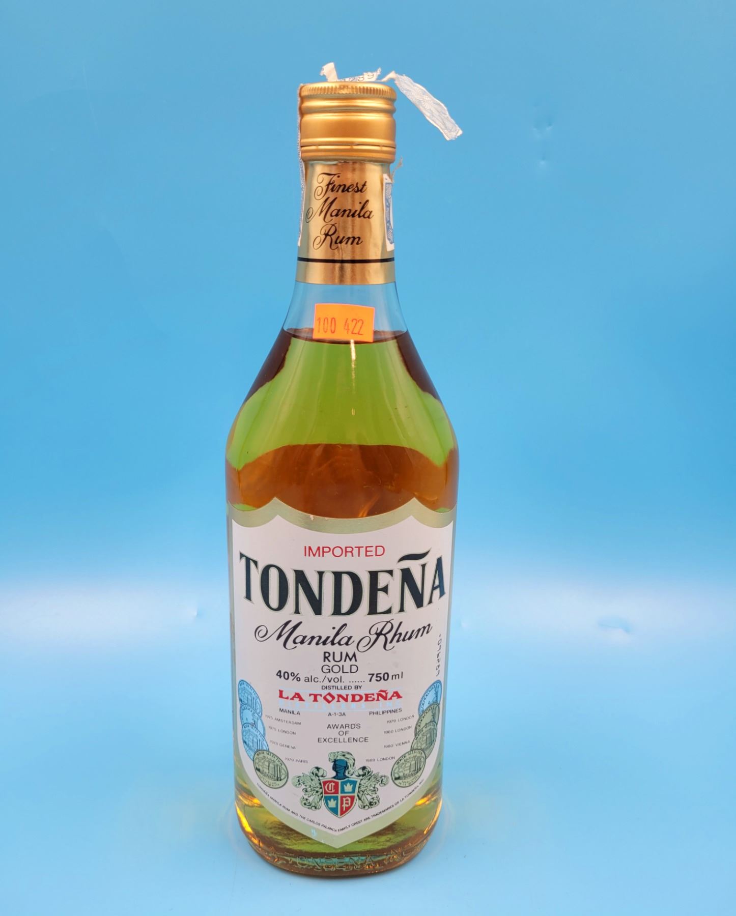 Sealed Tondena Manila Gold Rum (19+)