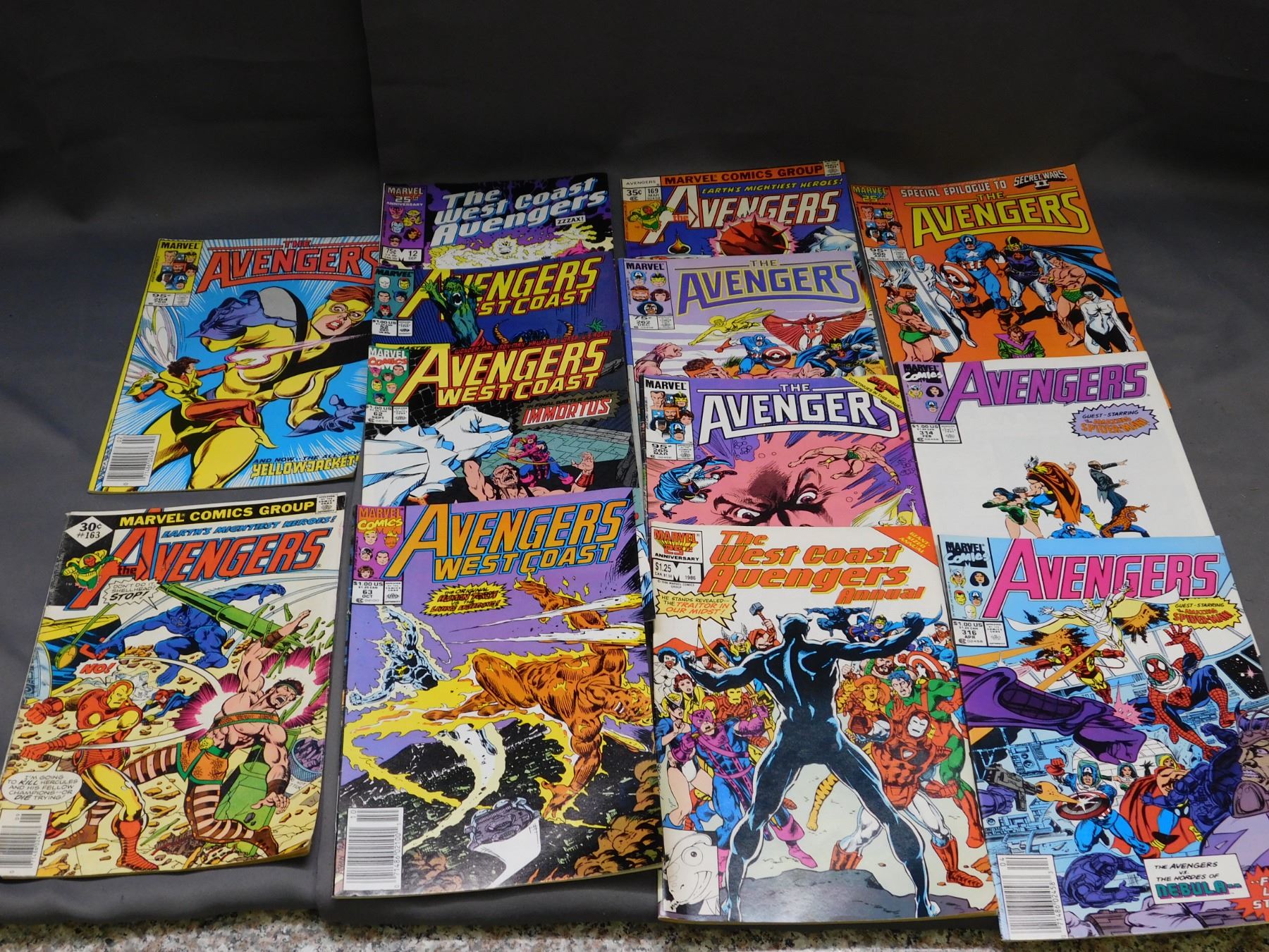 Lot of 13 Vintage Comic Books The Avengers and The West Coast Avengers ...