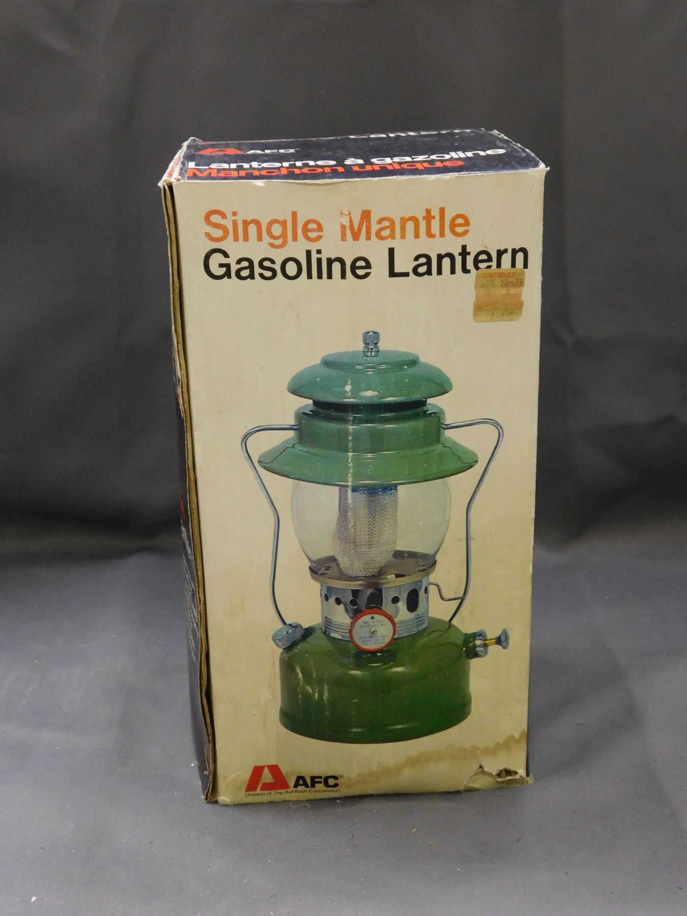 Single Mantle Gasoline Lantern made by AFC.