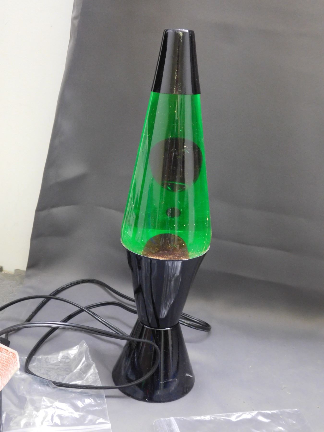 Black and Green Lava Lamp *works*