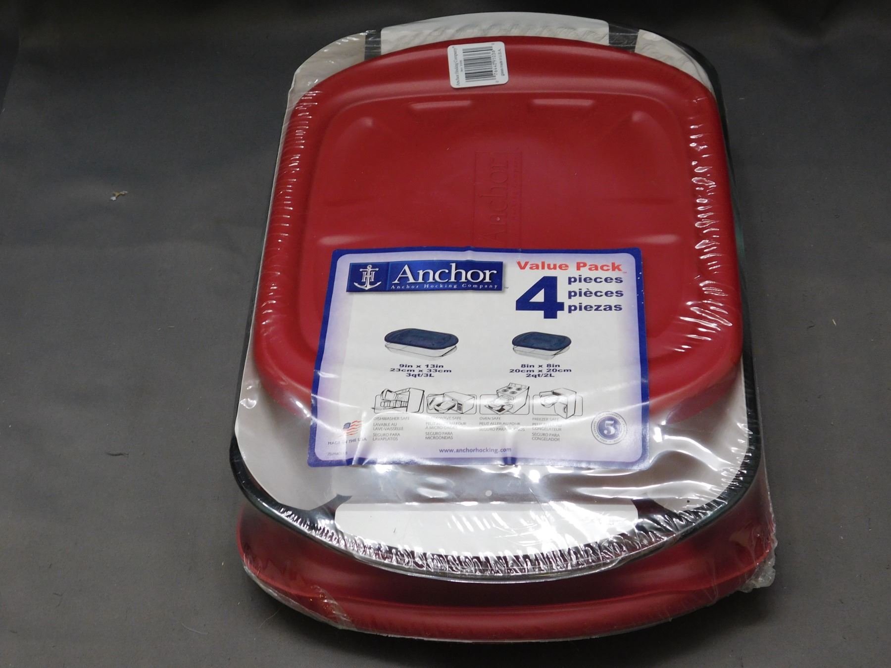 Anchor Hocking Value Pack Glass Tupperware Food Storage Containers NEW