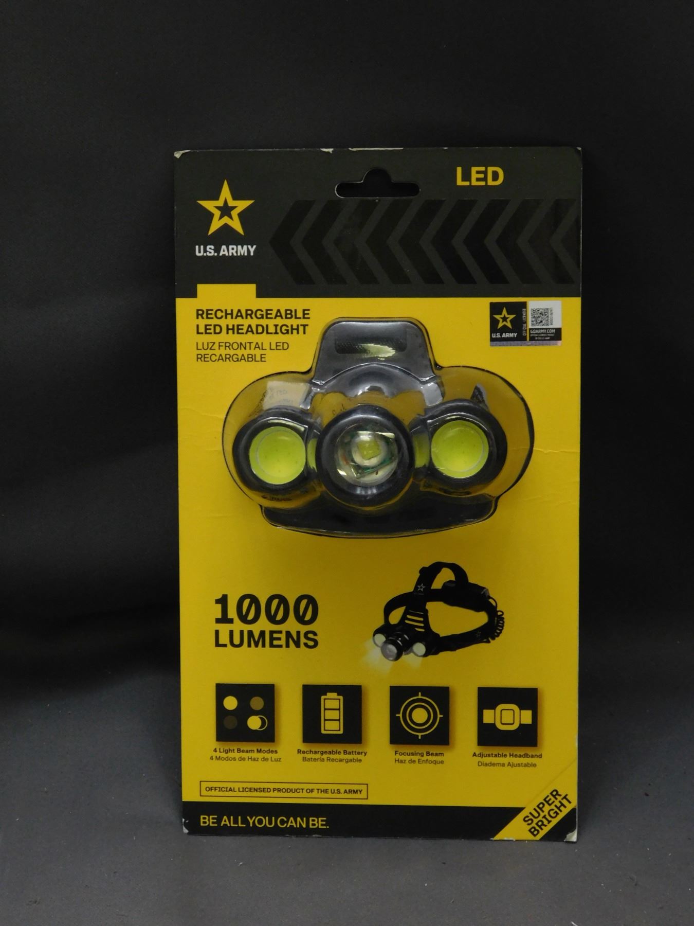 Rechargeable LED Headlight U.S. Army NEW