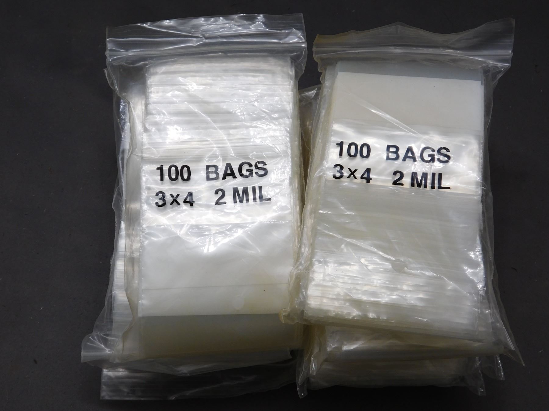 1000 3x4 Plastic Bags