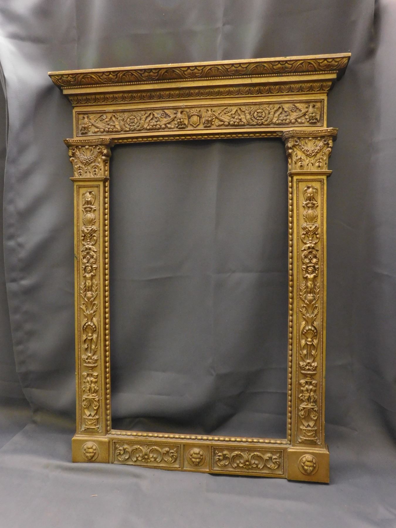 2ft x 34" Ornate Rectangular Frame Gold Tone