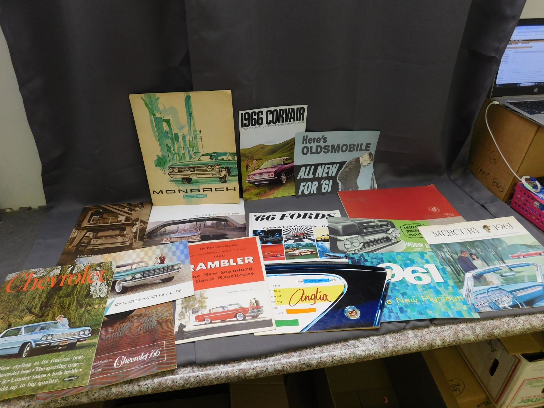 Lot of 15 Vintage Automotive Pamphlets Brochures Oldsmobile, Corvair ...