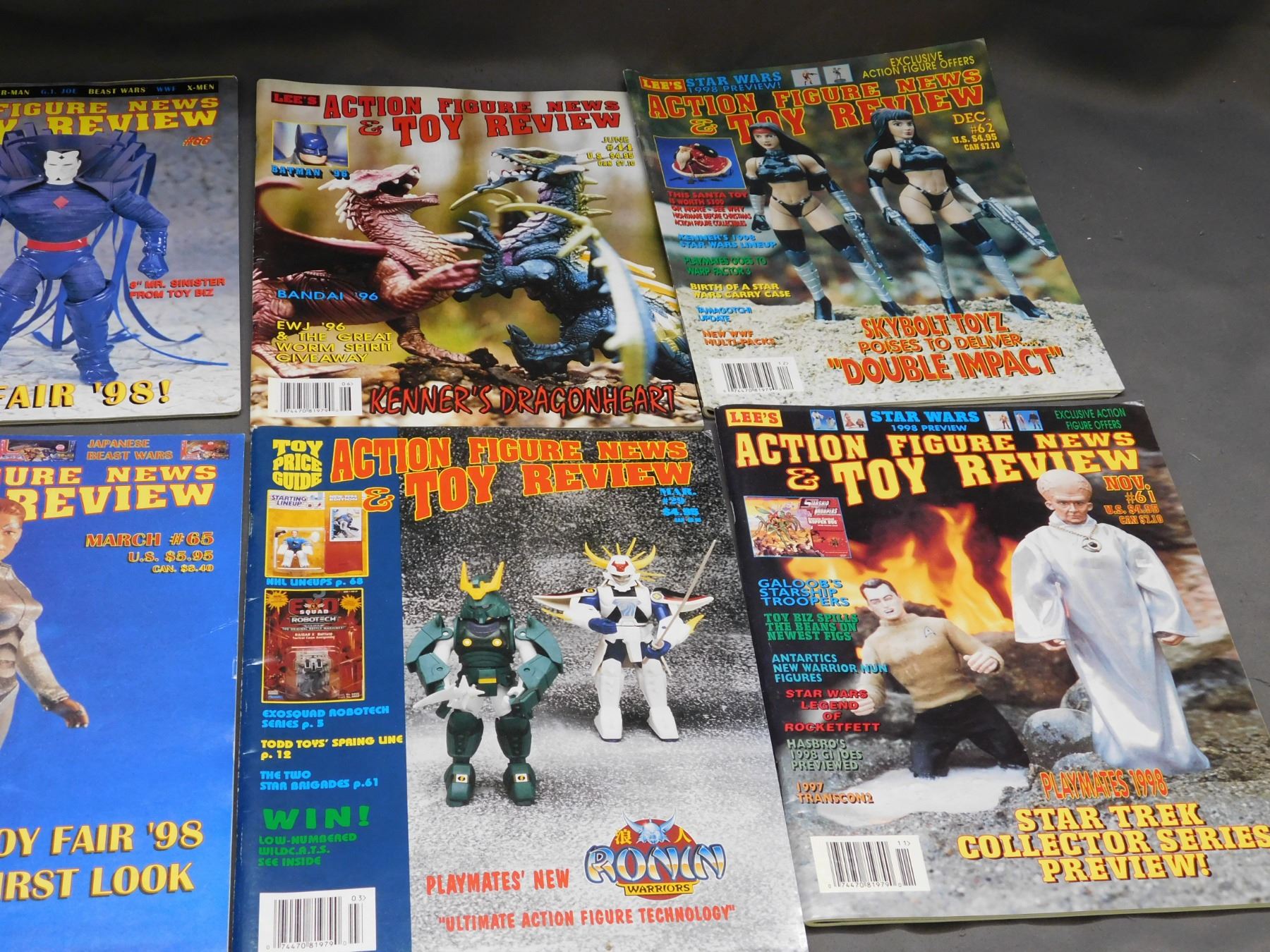 Lot of 8 Action Figure News & Toy Review Magazines