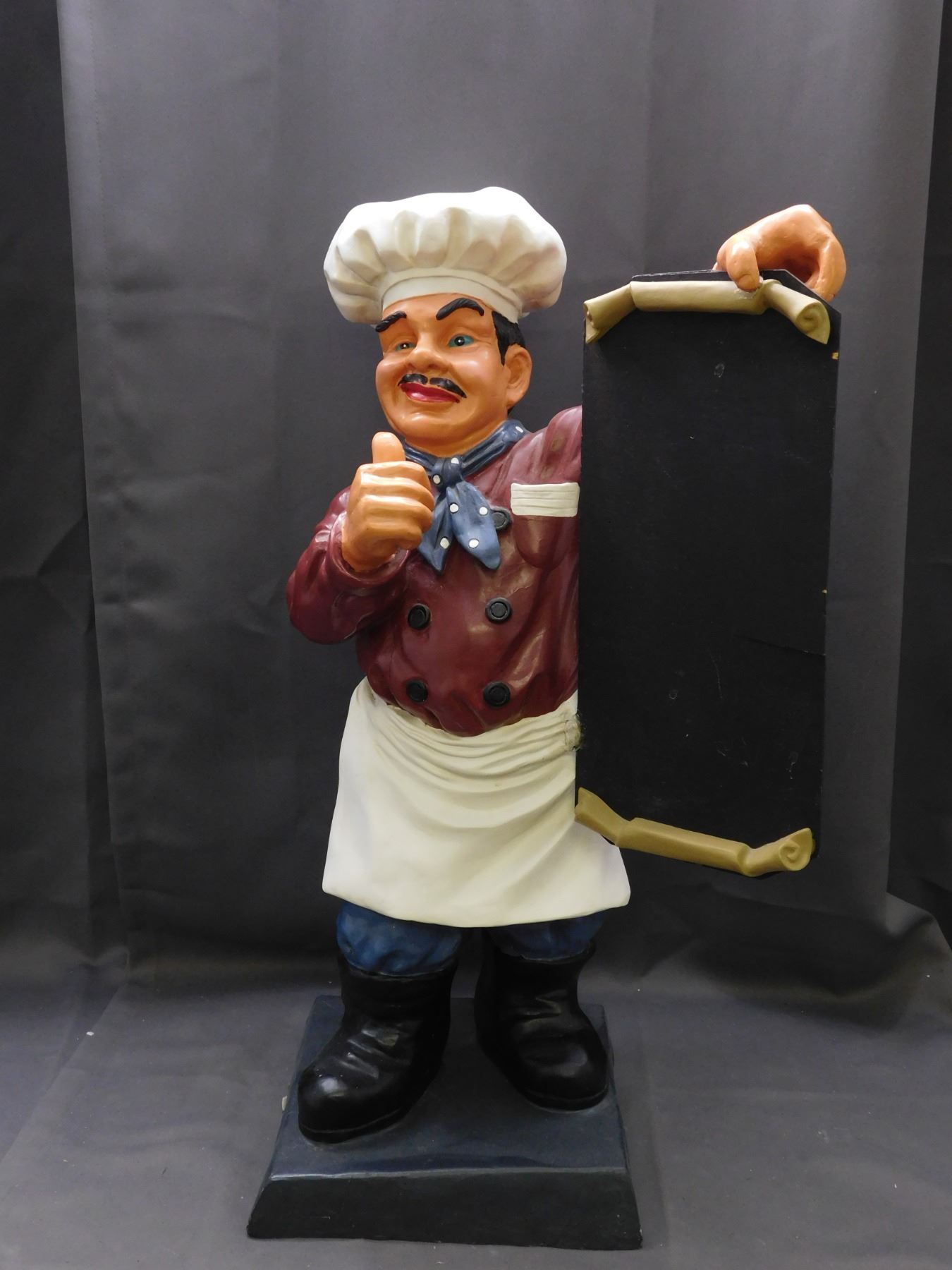 Resin Baker Chef Menu Standee with Chalkboard 29"