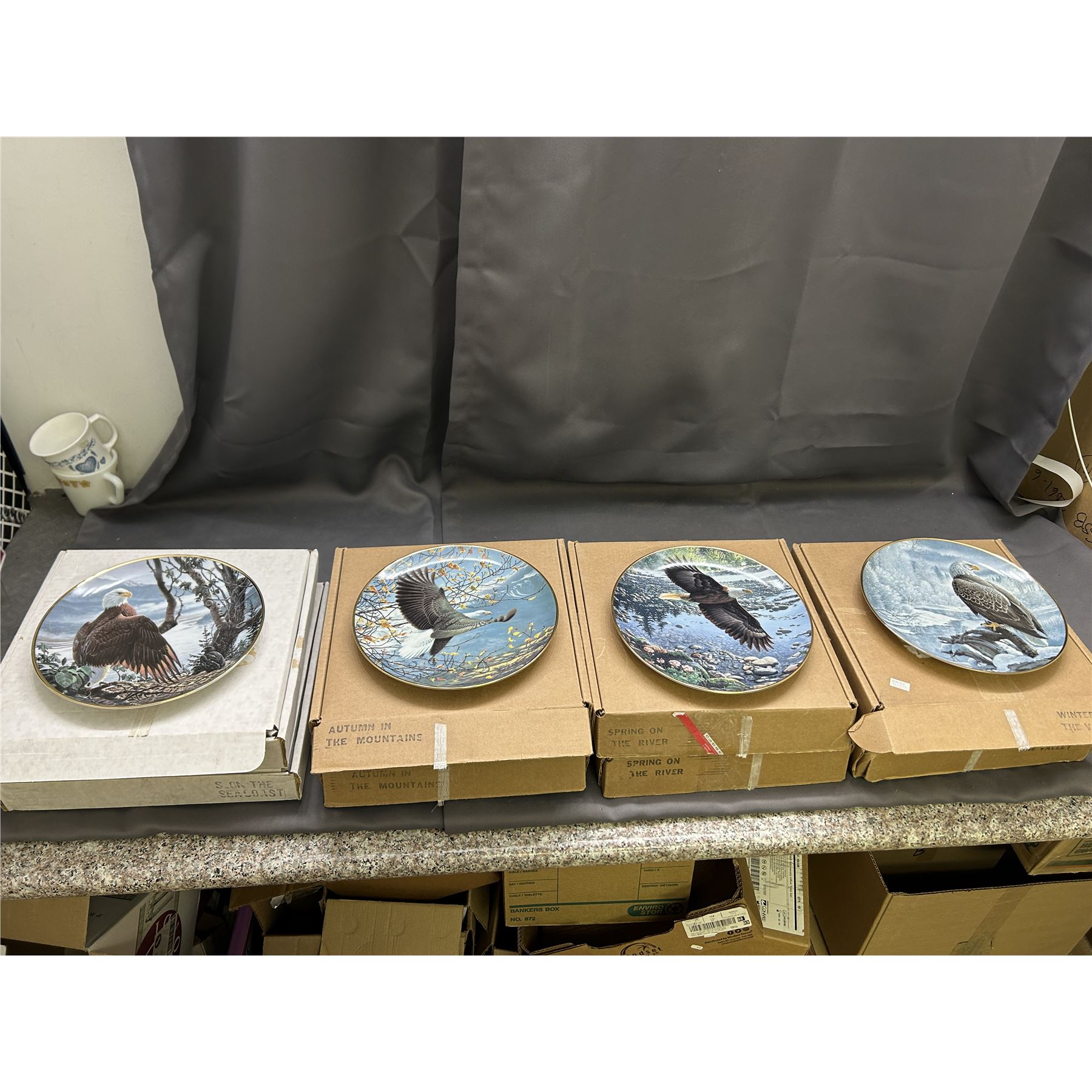 Lot of 8 "Seasons of the Bald Eagle" Hamilton Collection Plates Spring ...
