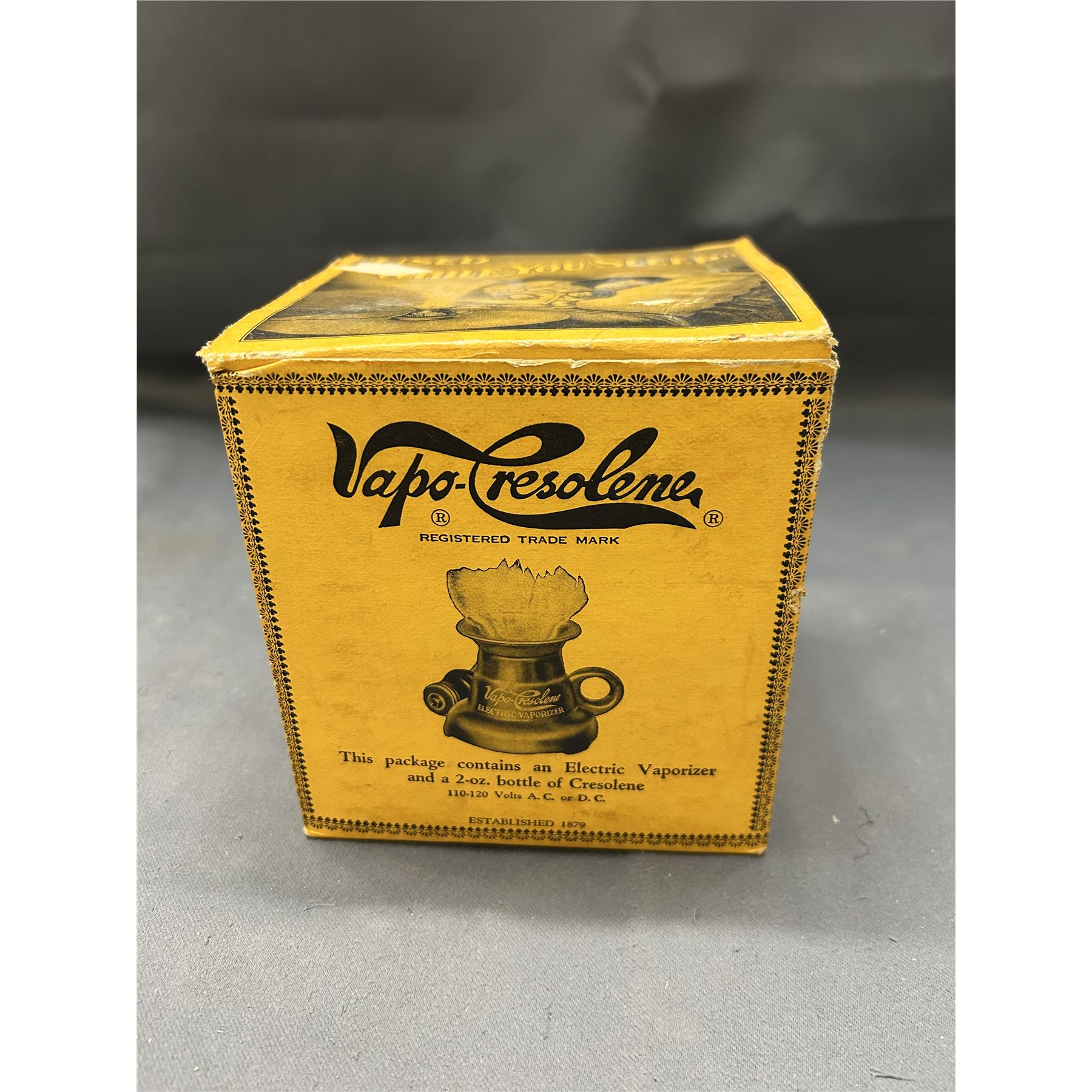 Vintage Boxed Vapo Cresolene Vaporizer