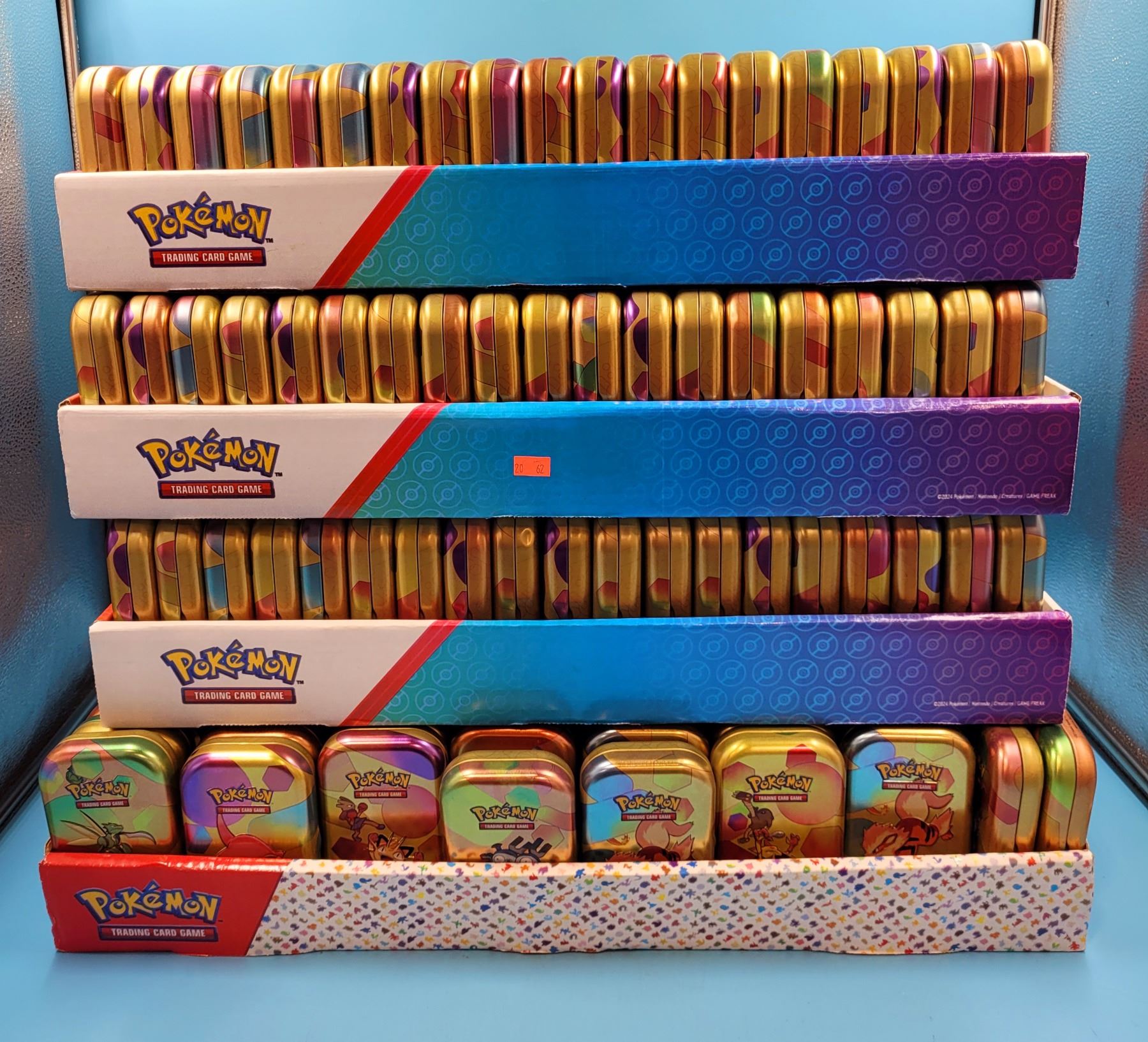 Large Lot Of Empty Pokémon Tins
