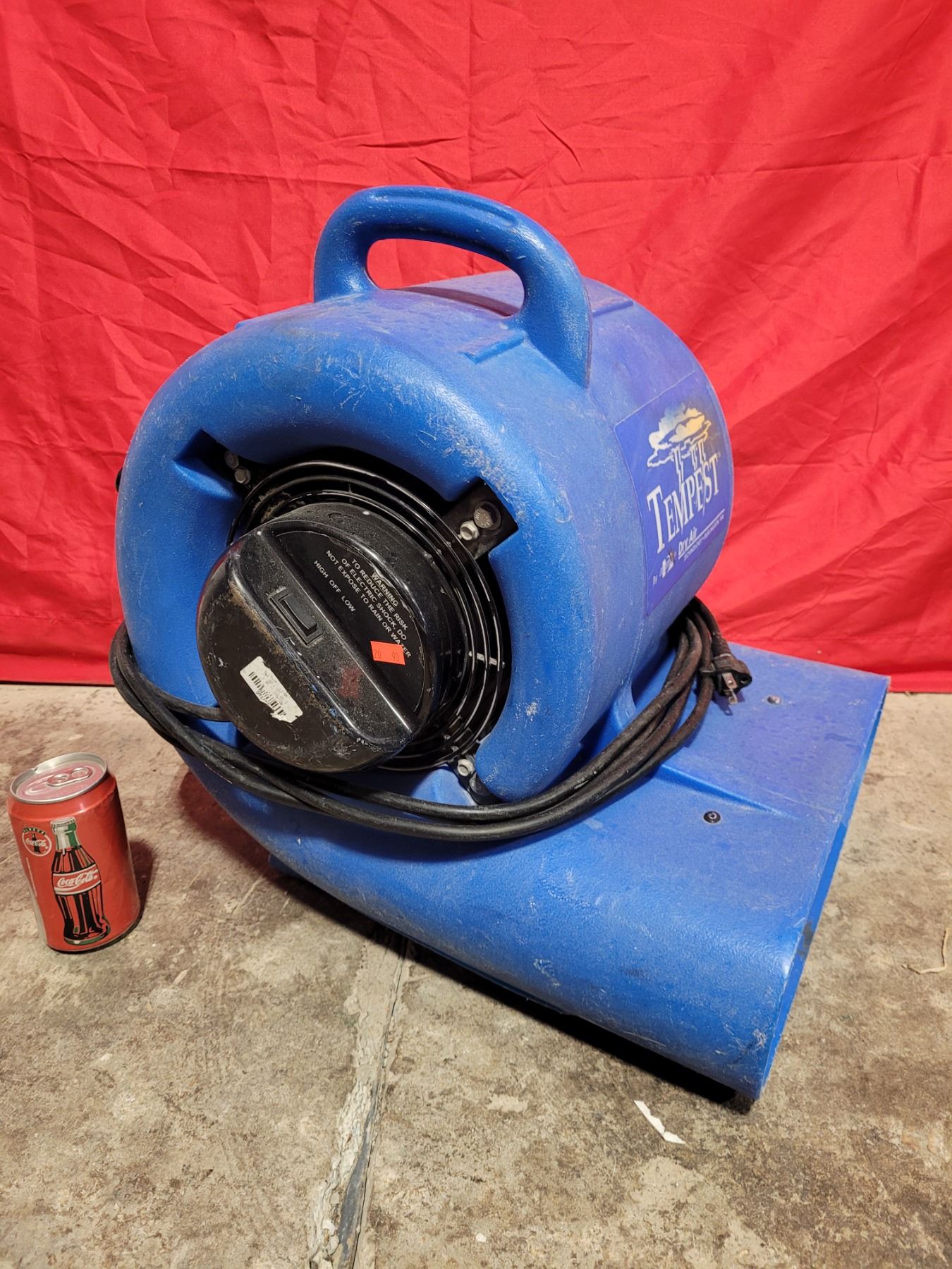Large Blue Tempest Dry Air Mover