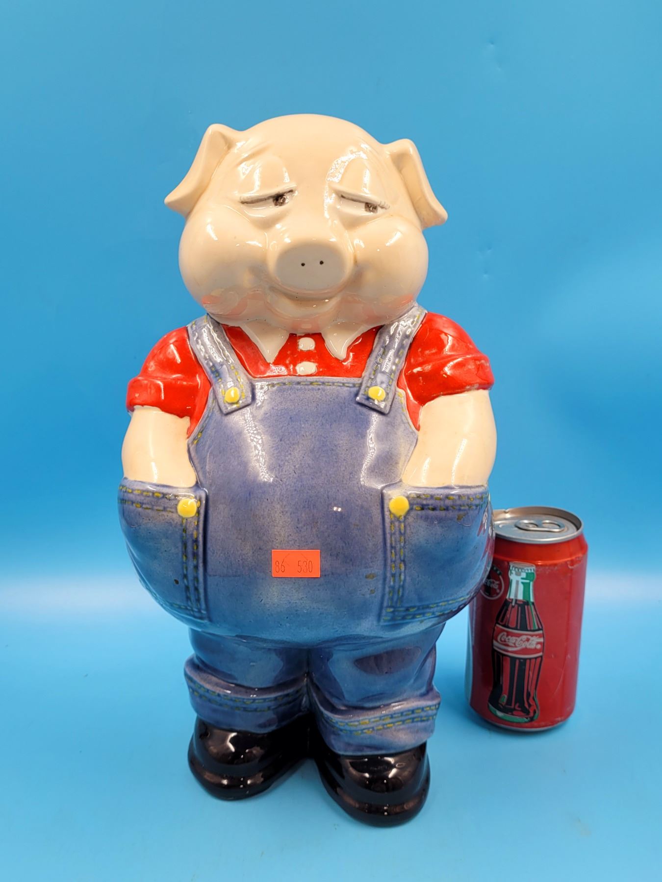 Large Ceramic Pig Figurine