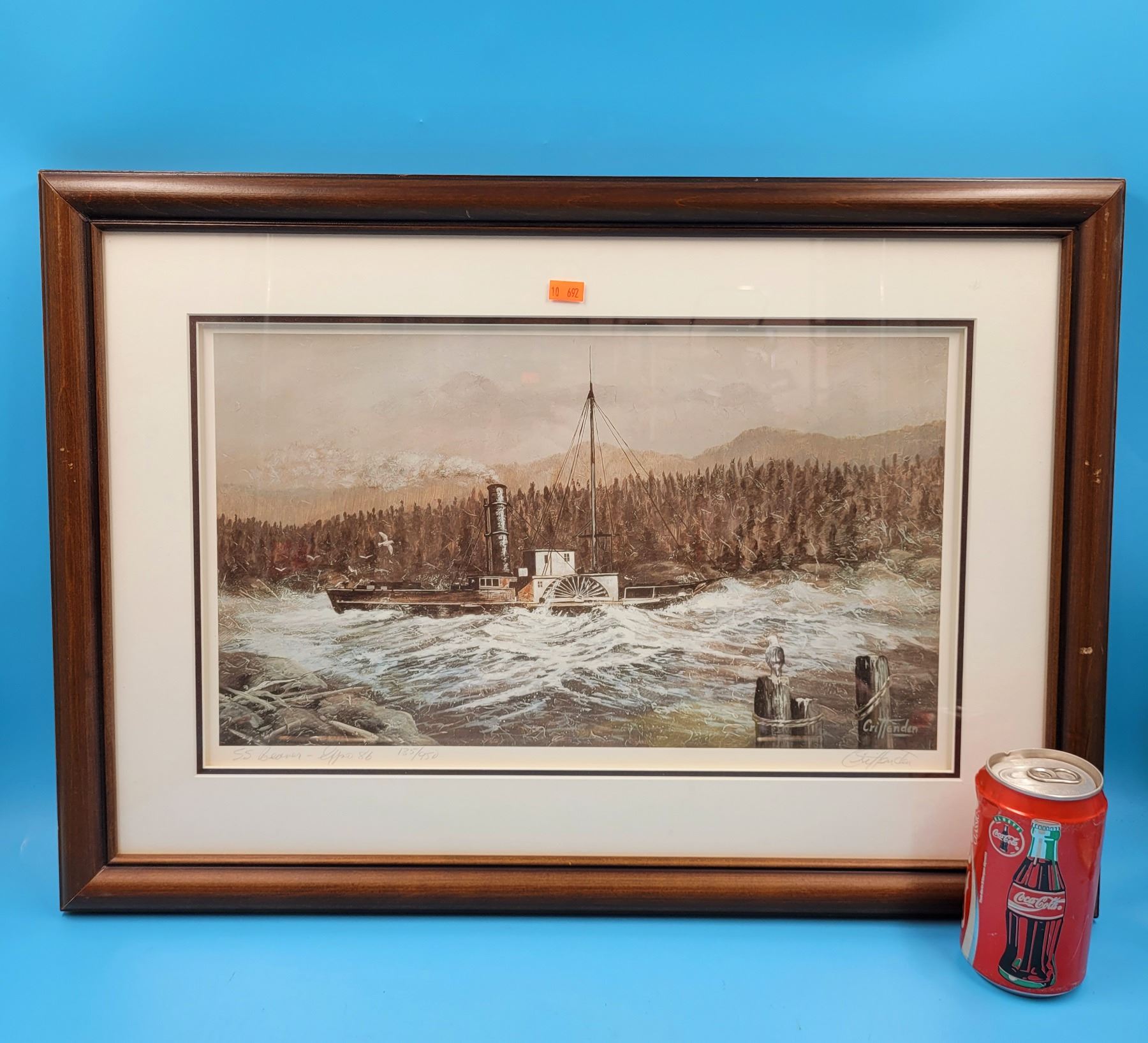 Framed & Signed "SS Beaver" Print By Crittenden - Expo 86 - 135/950