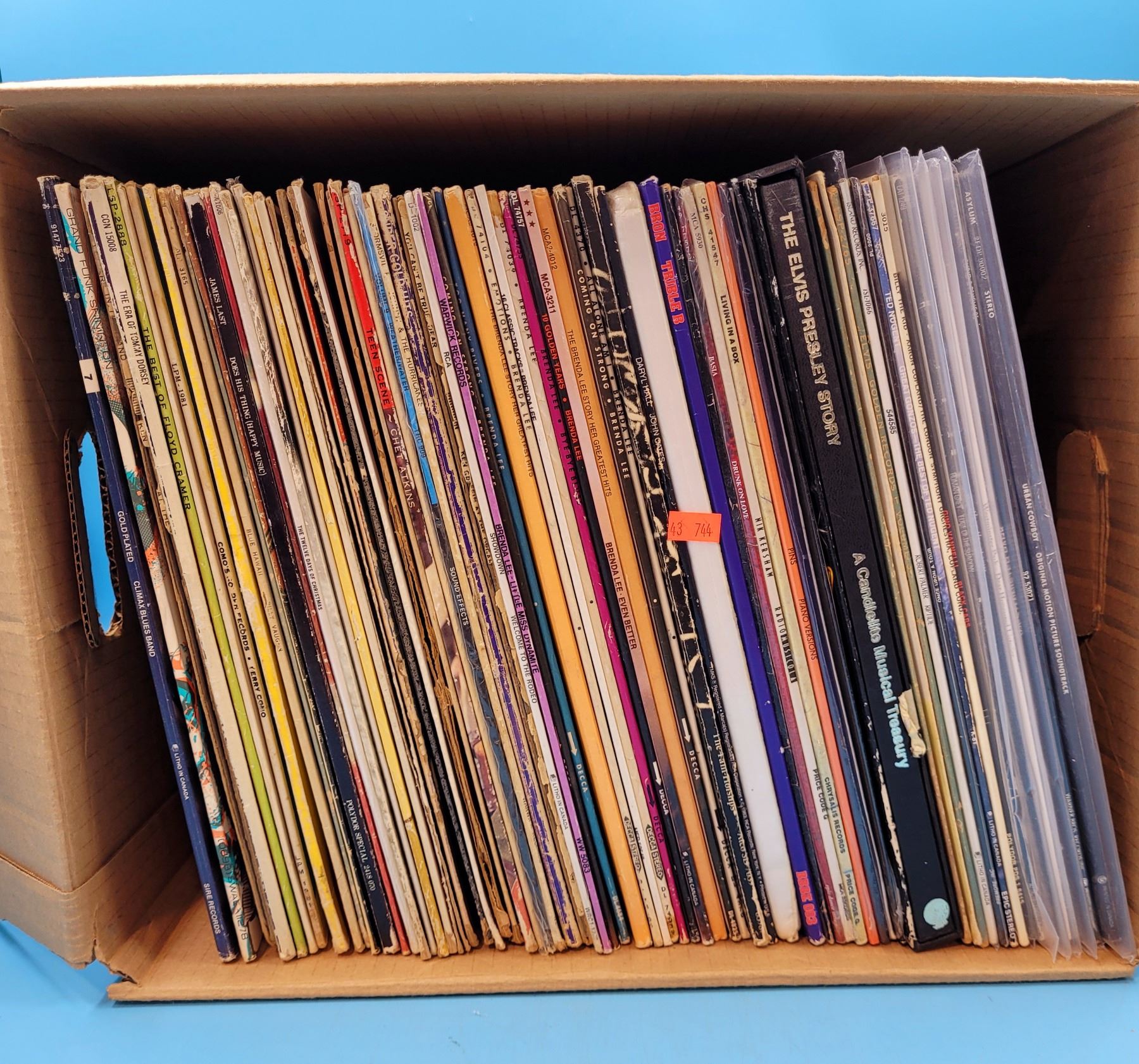 Box of Assorted Vinyl Records