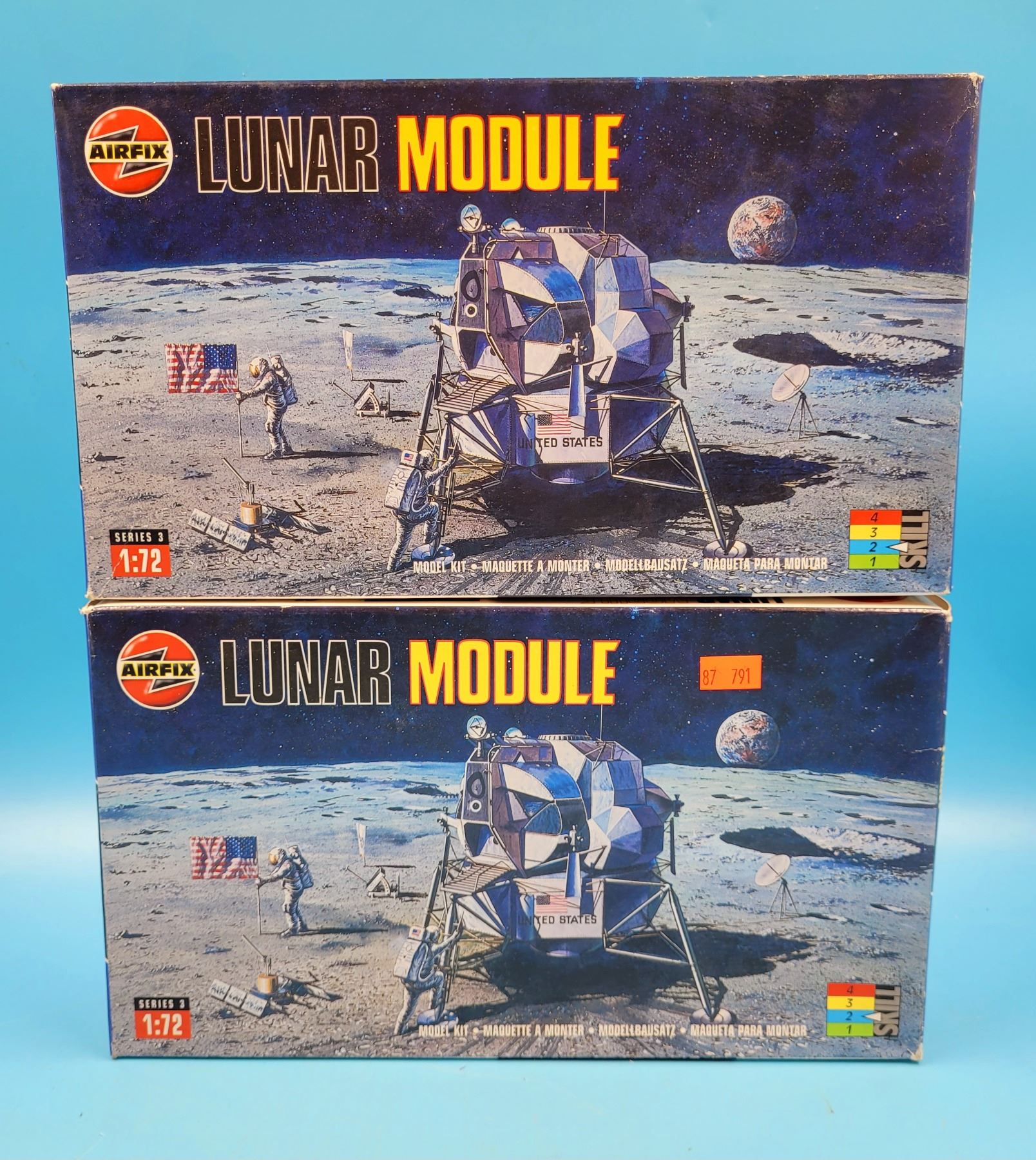 2 Air Fix Series 3 1:72 Scale Lunar Module Model Kits