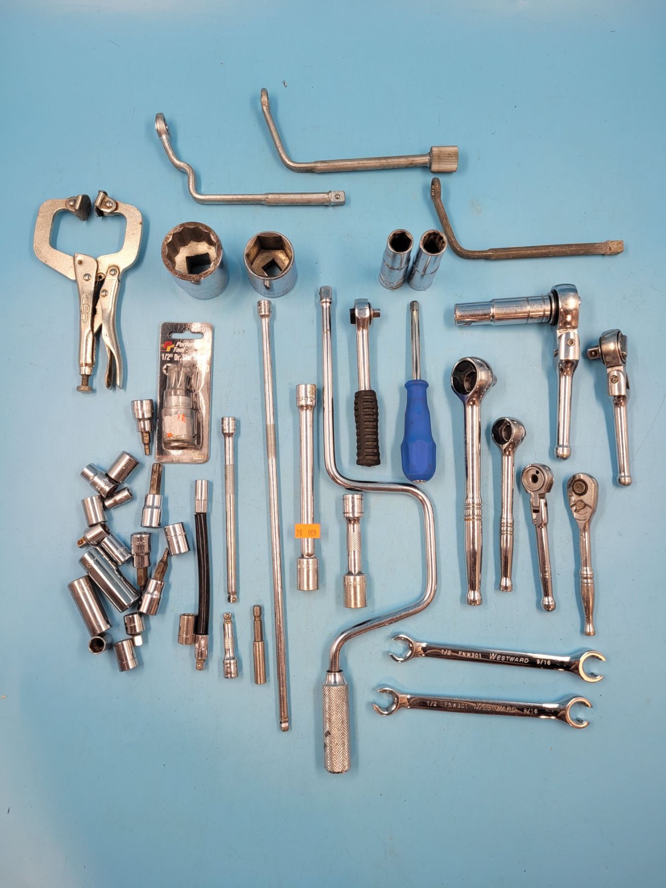 Assorted Tool Lot w/ Ratchets, Wrenches, Sockets, & More (Westward, Craftsman)