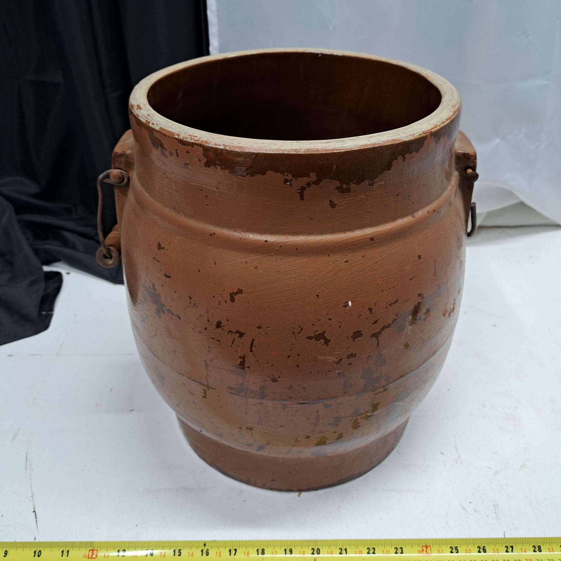 Vintage stoneware water jug- no plug-20"H - Schmalz Auctions