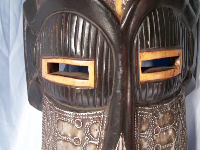 Pair of Very Large Ghana Africa Tribal Masks