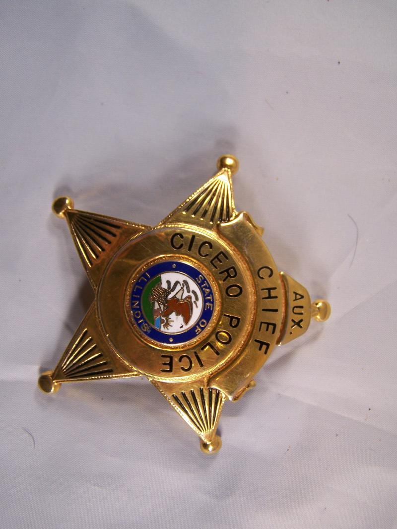 1950's Cicero Auxilliary Police Chief Shield