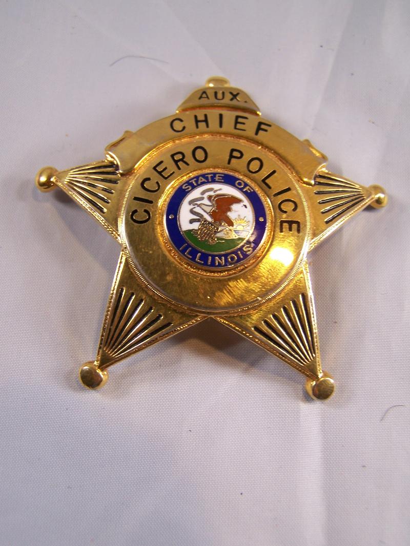 1950's Cicero Auxilliary Police Chief Shield