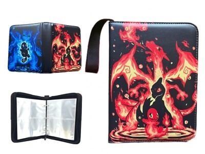 1 Leather Premium Pokemon Card Storage Binder; Charizard/Squirtle ...
