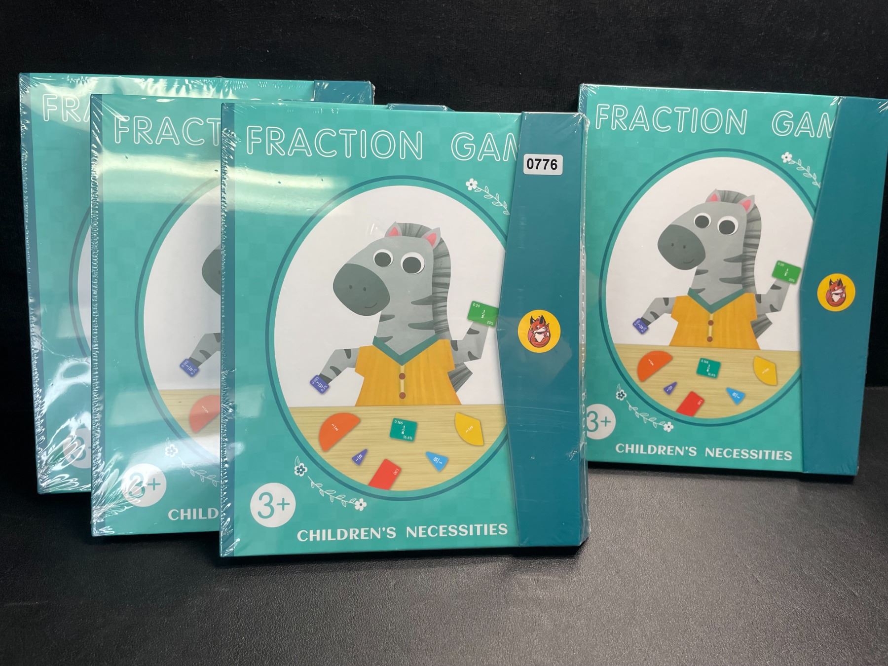 4 Fraction-Learning Educational Game Books for Kids (Ages 3+) - New Sealed