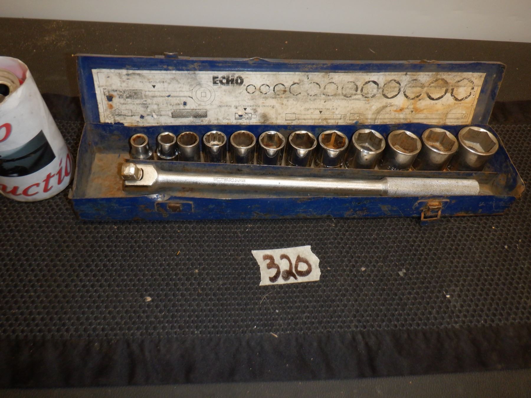 Socket set in metal carrying case