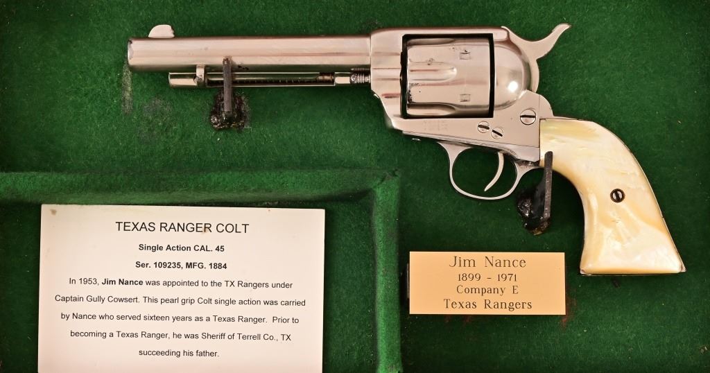 Texas Ranger Jim Nance's Colt SAA .45LC Revolver