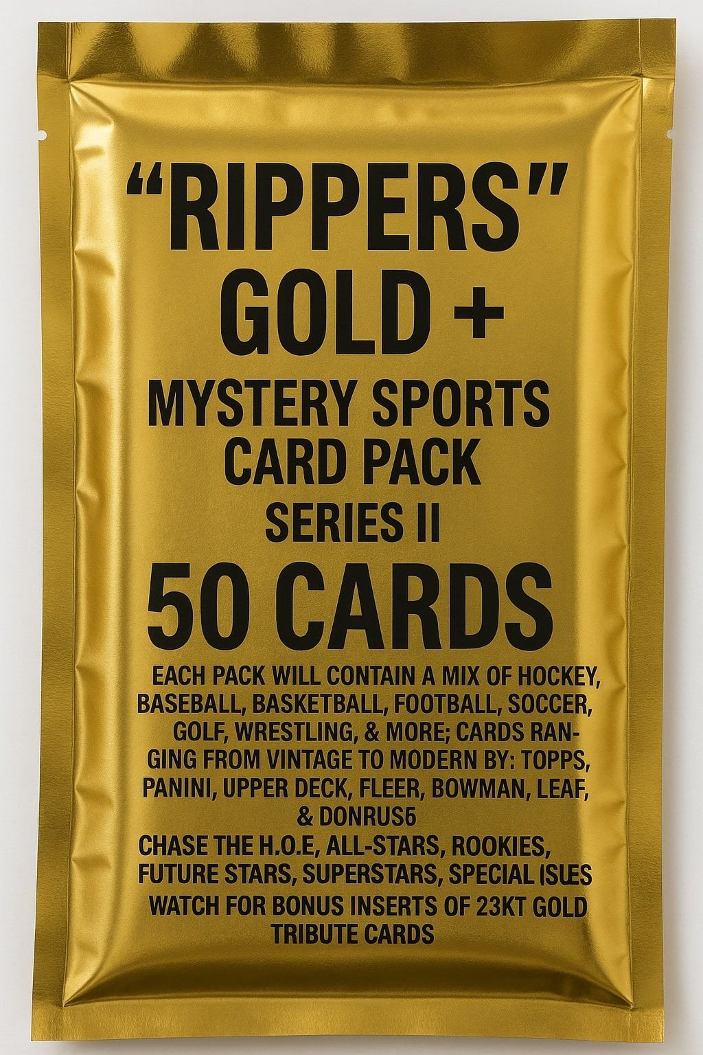 "RIPPERS" GOLD + Mystery Sports 50 Card Pack – Series II Sealed Mystery ...