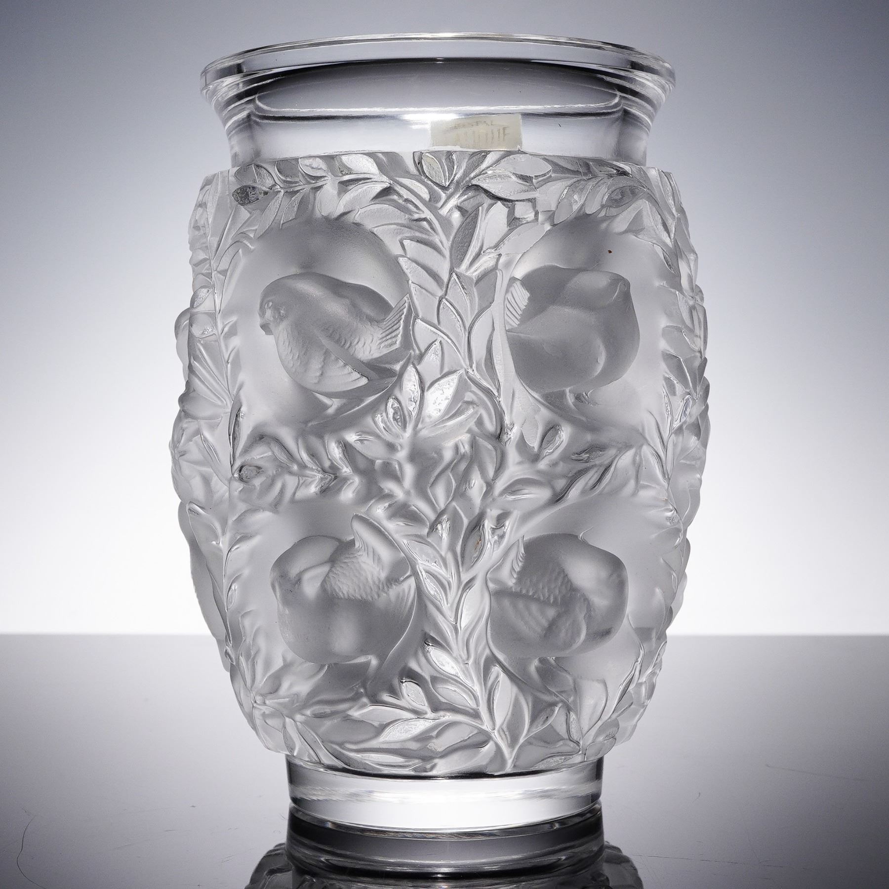 Lalique Crystal Vase, Bagatelle