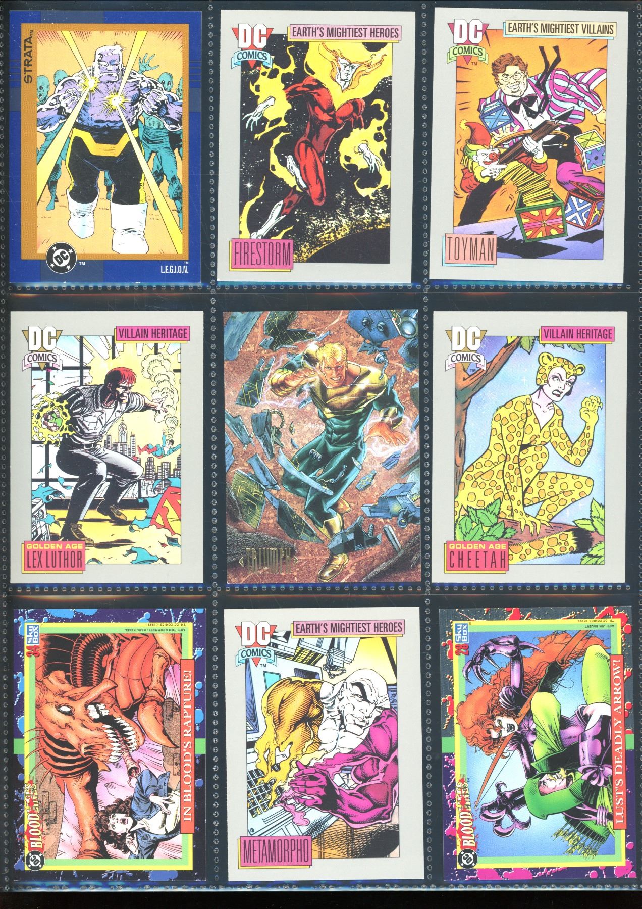 Lot Of 9 Various DC Collector Cards