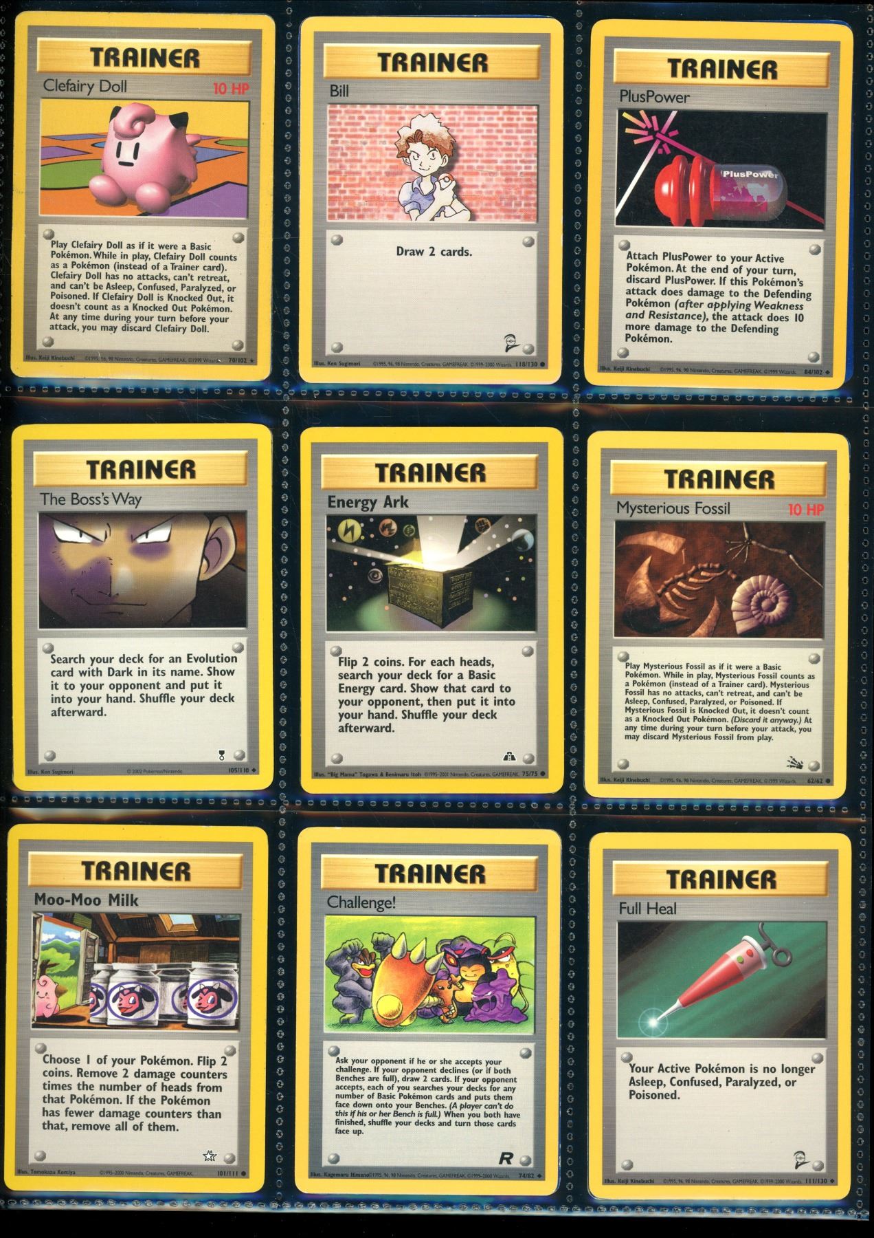 Lot Of 18 Various Pokemon Trainer Cards