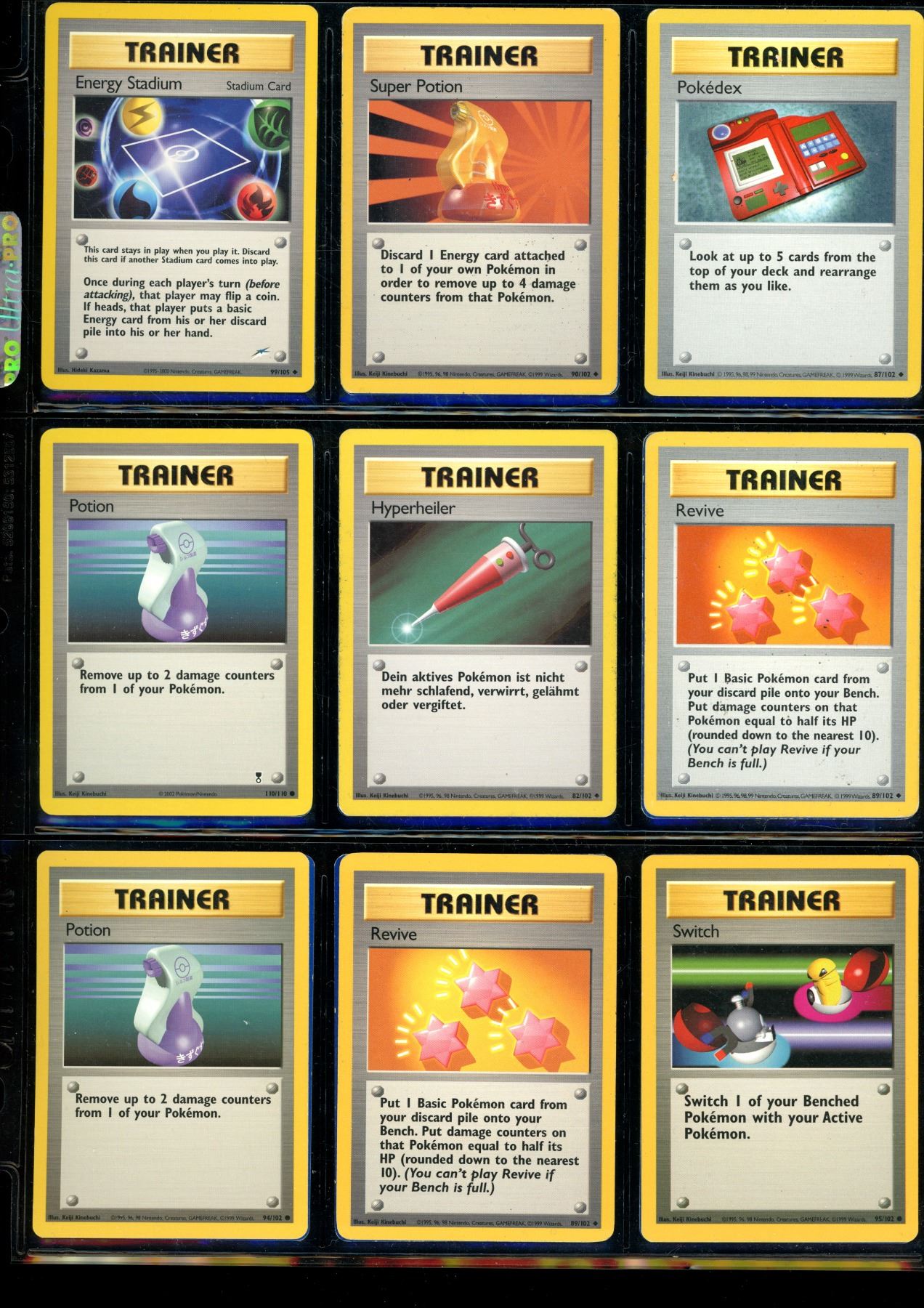 Lot Of 18 Various Pokemon Trainer Cards