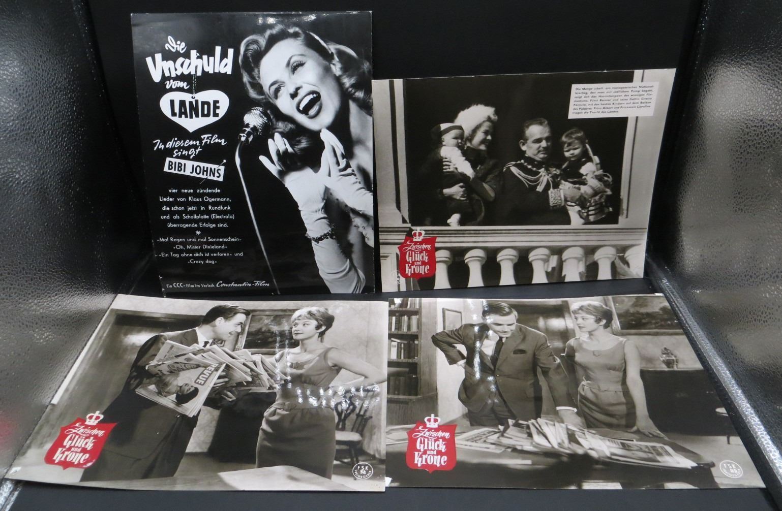 4 Original Vintage 9x12 Photos Of 1950's Movies