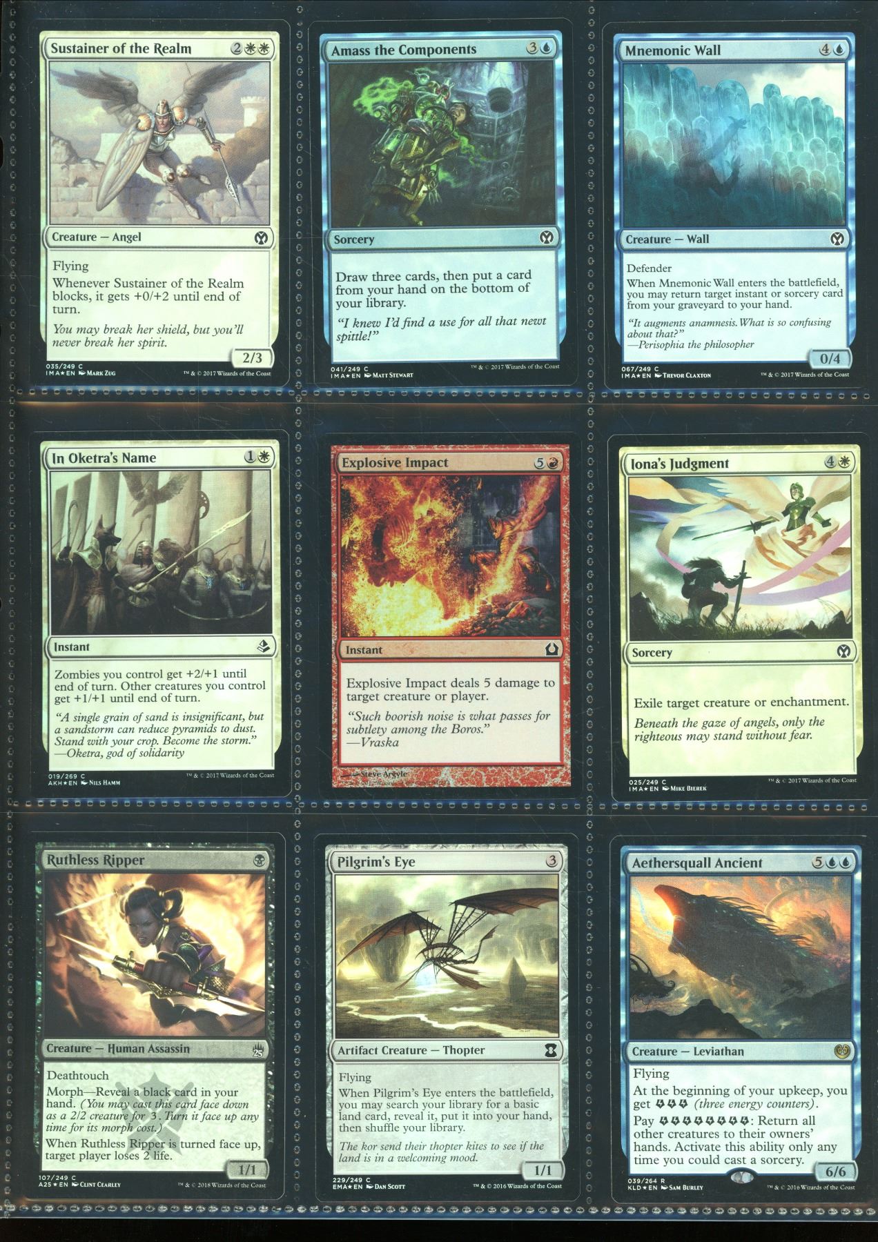 Lot Of 9 Various Magic The Gathering FOIL Cards Various Sets & Colors