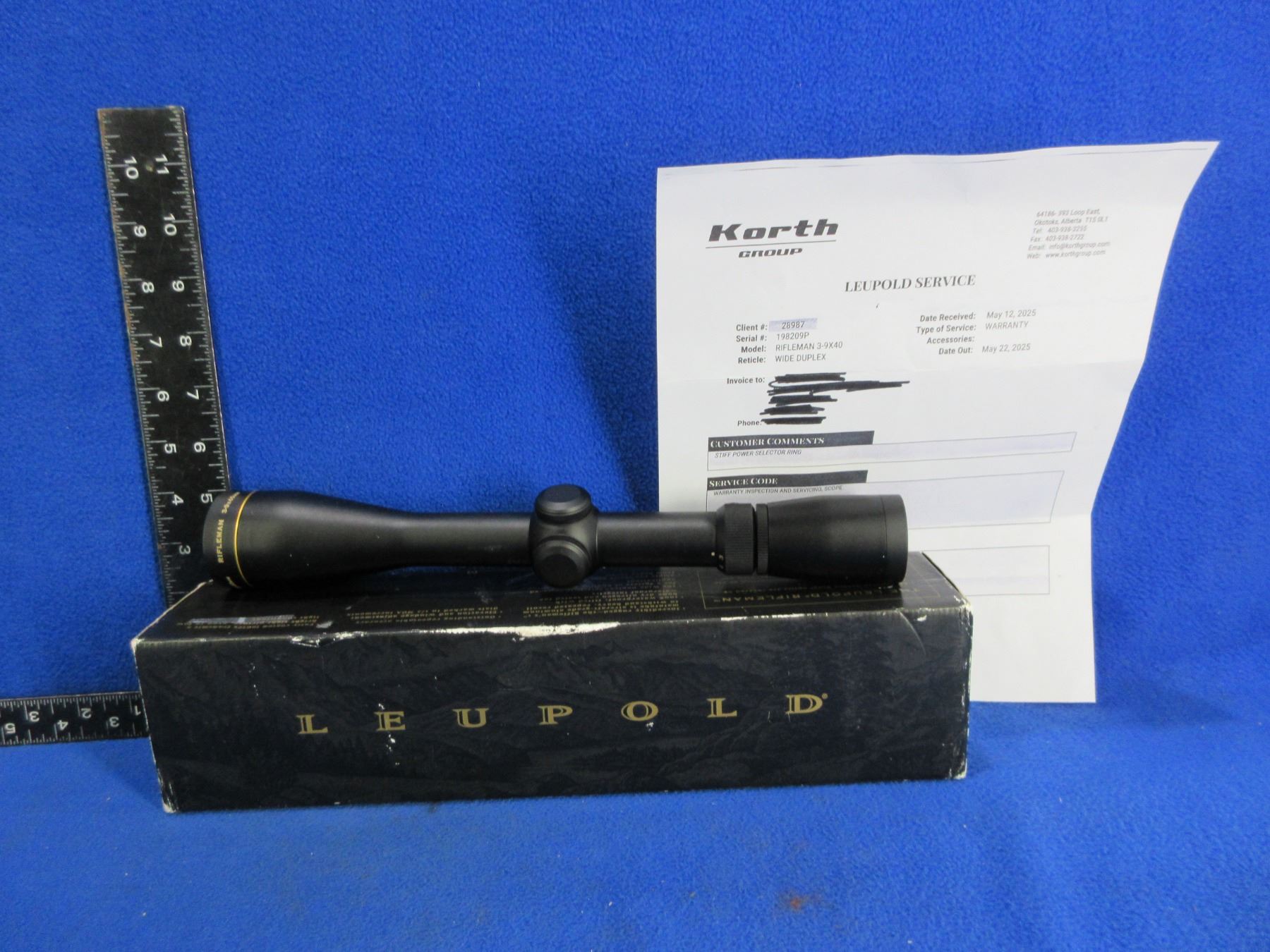 Leupold Rifleman 3-9x40 Scope - Appears Clear, Wide Duplex Reticle